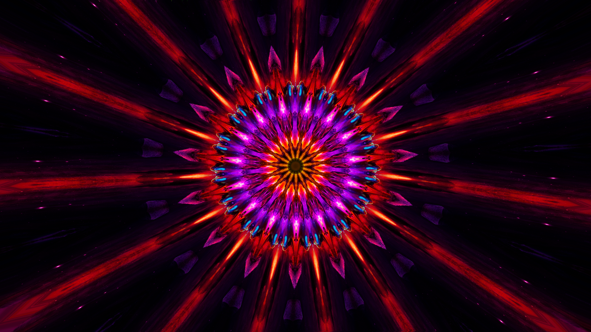 Red Beams of Light Artwork by lonewolf6738