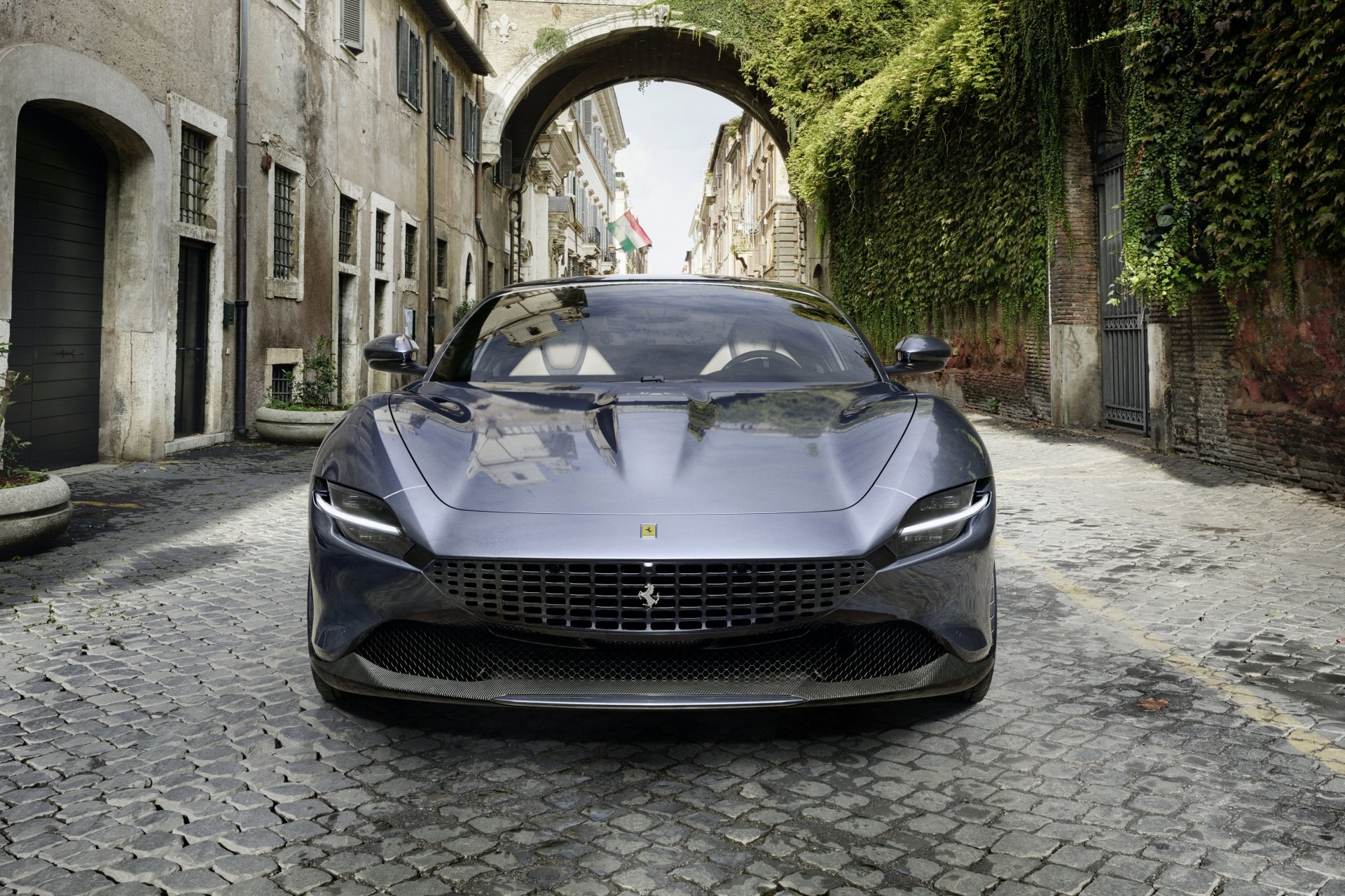 Download Supercar Car Ferrari Vehicle Ferrari Roma 4k Ultra HD Wallpaper