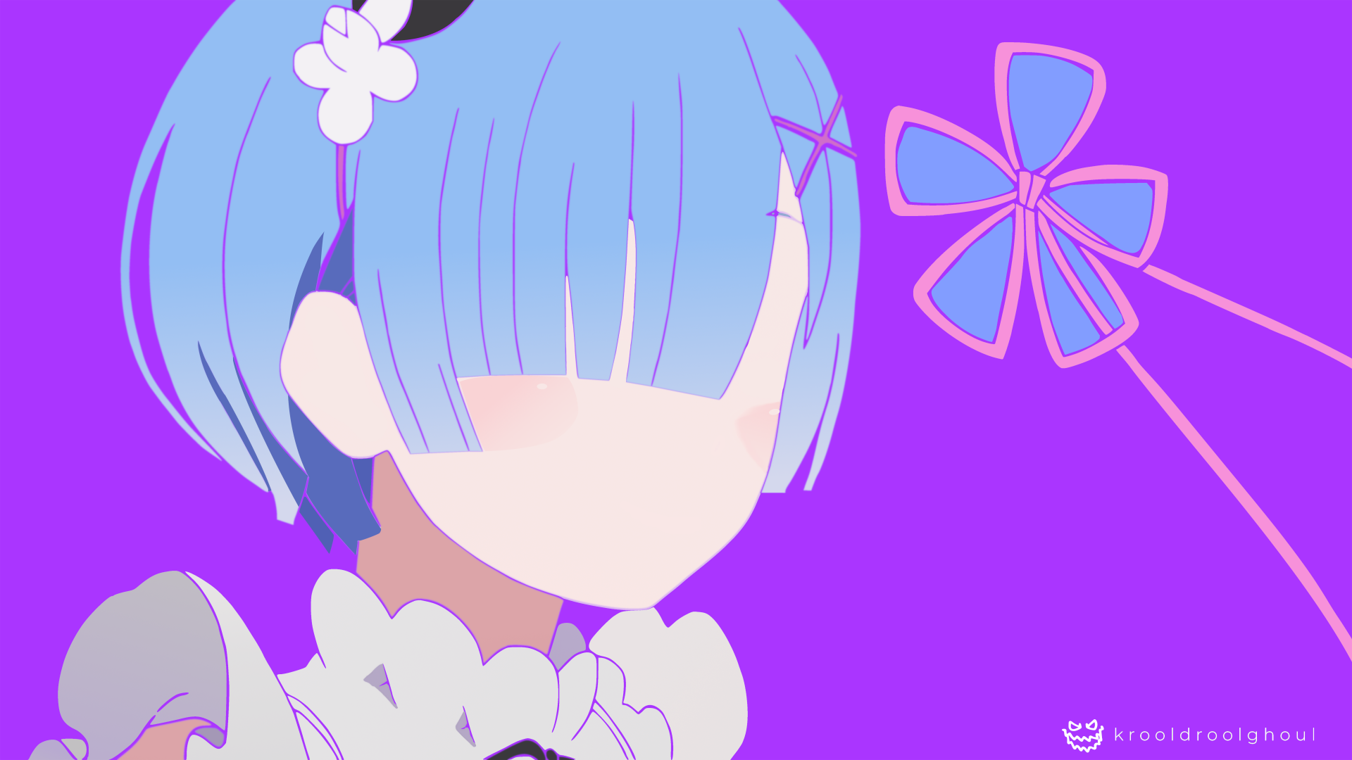 Download Minimalist Blue Hair Rem (Re:ZERO) Anime Re:Zero - Starting ...