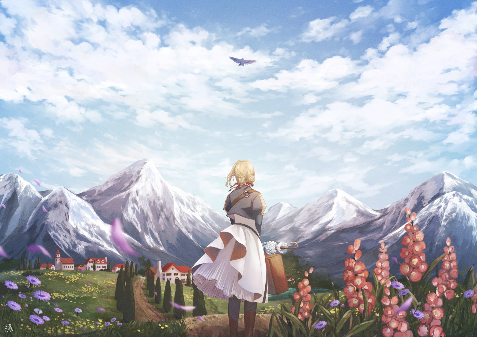 Download Blonde Violet Evergarden Character Violet Evergarden Anime