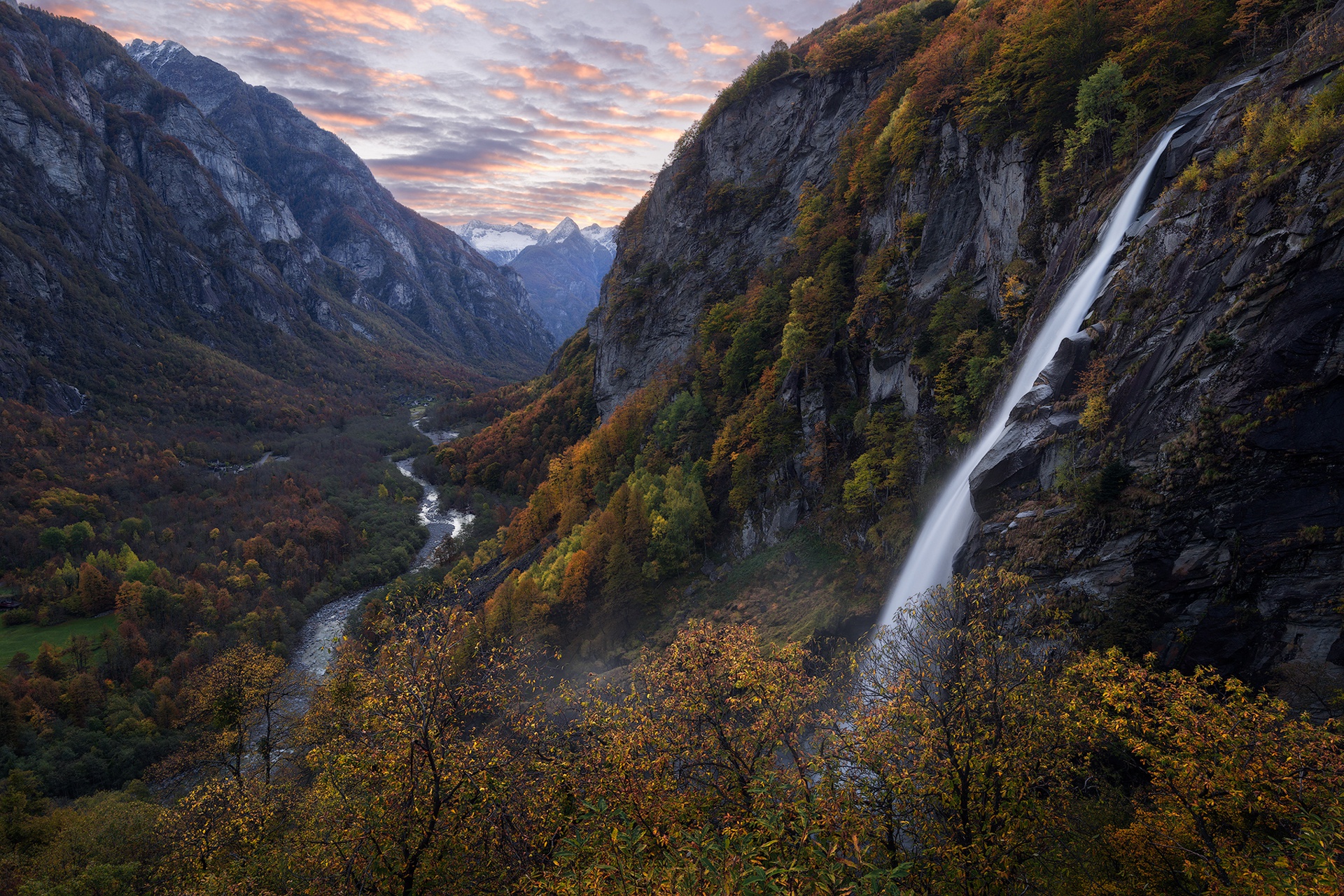 Download Nature Switzerland River Mountain Fall Waterfall HD Wallpaper