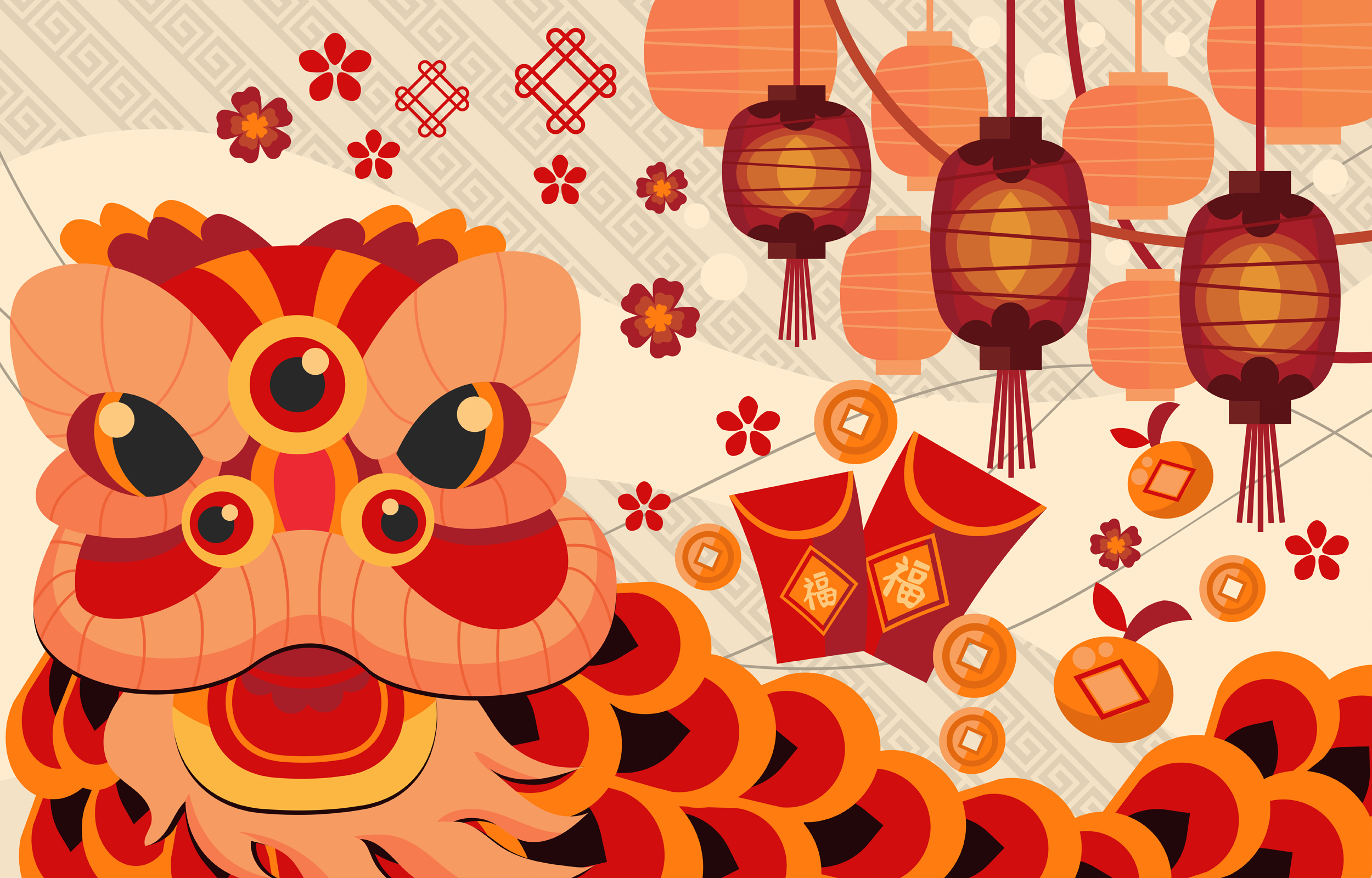 Download Holiday Chinese New Year HD Wallpaper