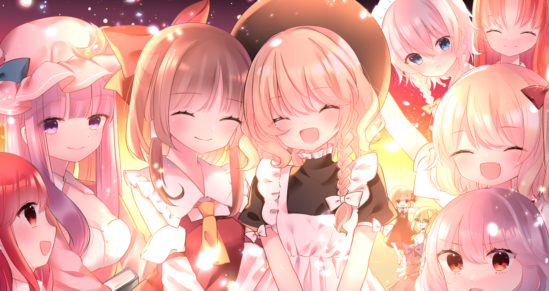 Download Flandre Scarlet Hong Meiling Sakuya Izayoi Remilia Scarlet Cirno (Touhou) Daiyousei ...