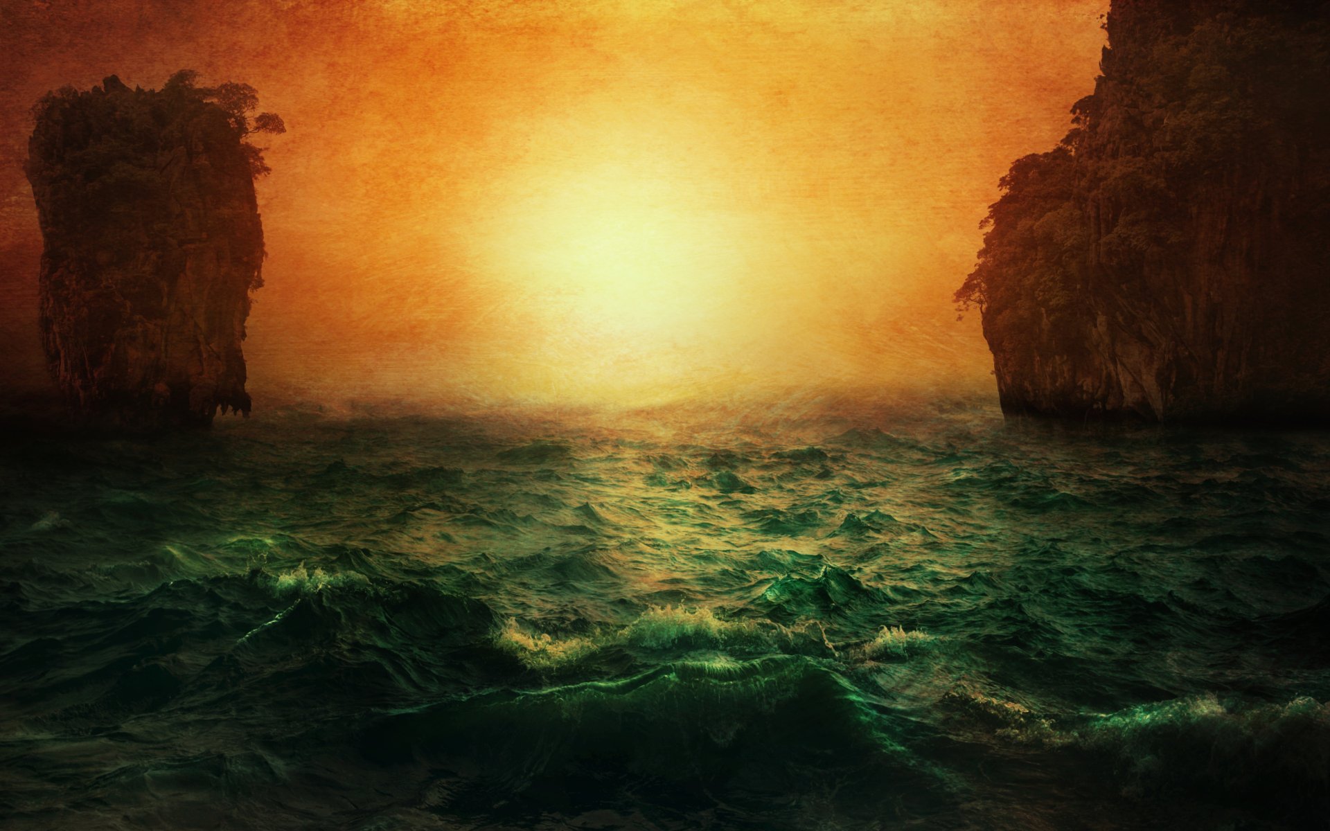 Download Sunrise Seascape Water Artistic Ocean HD Wallpaper