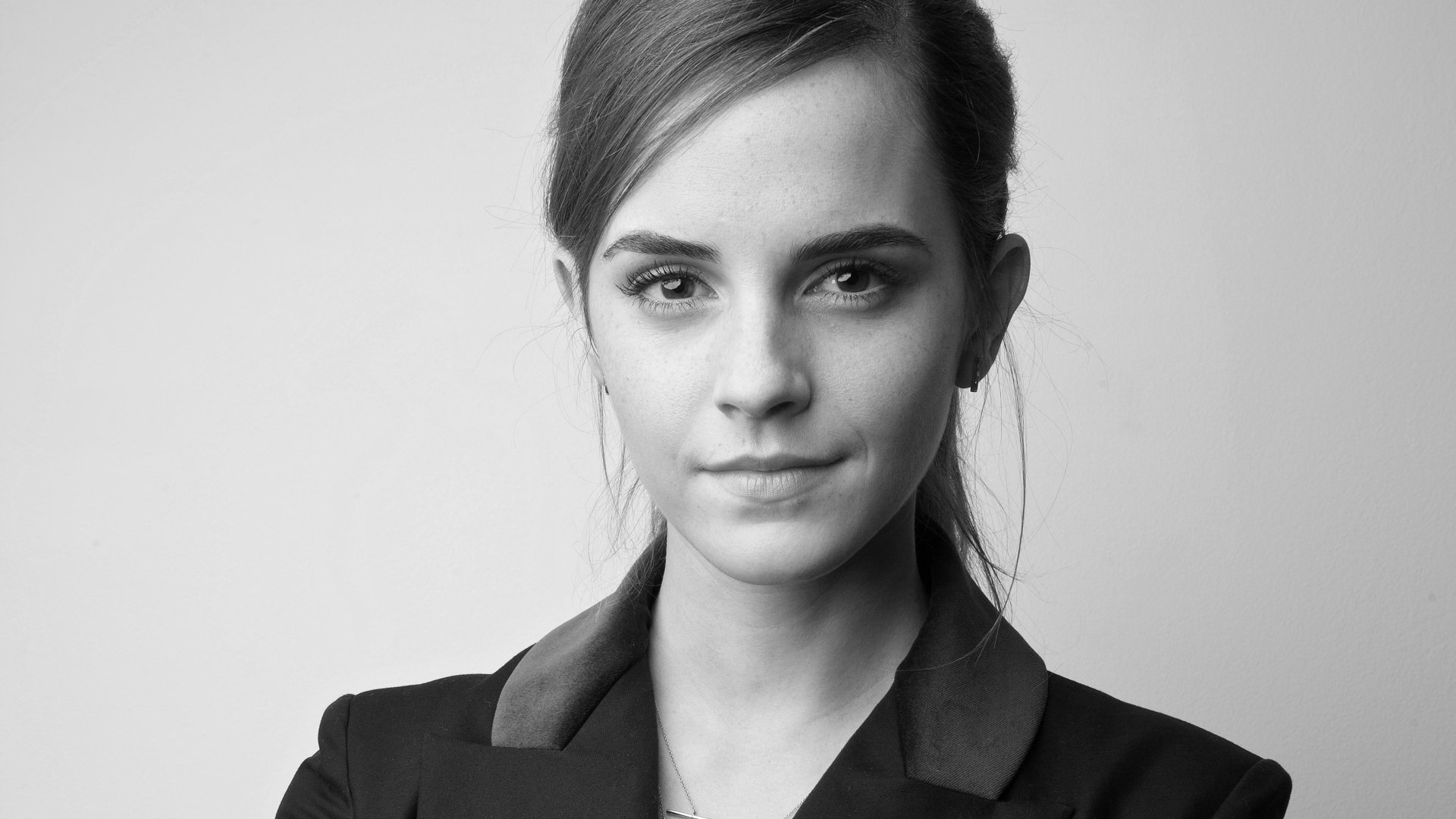 Emma Watson: Elegant Black & White 4K Portrait of English Actress and ...