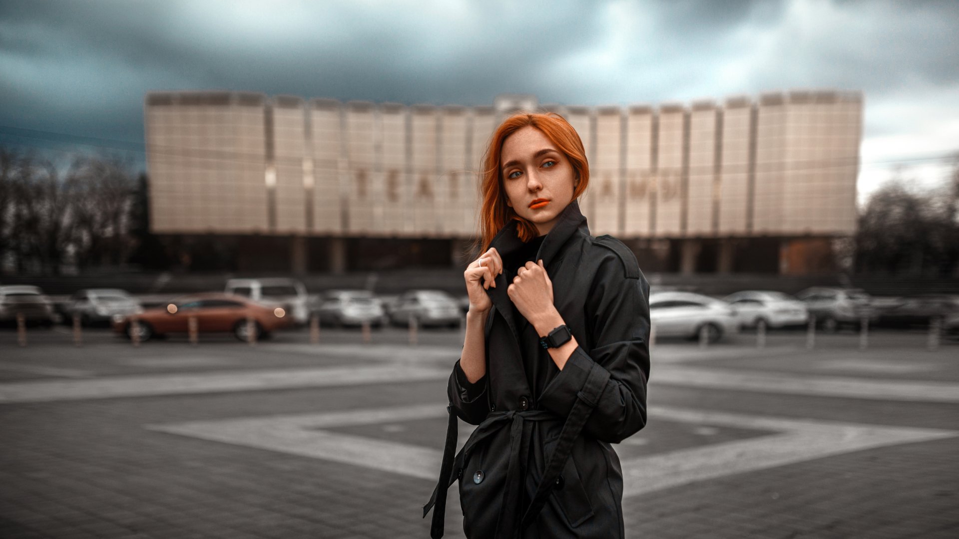 Download Redhead Depth Of Field Portrait Woman Model HD Wallpaper by ...