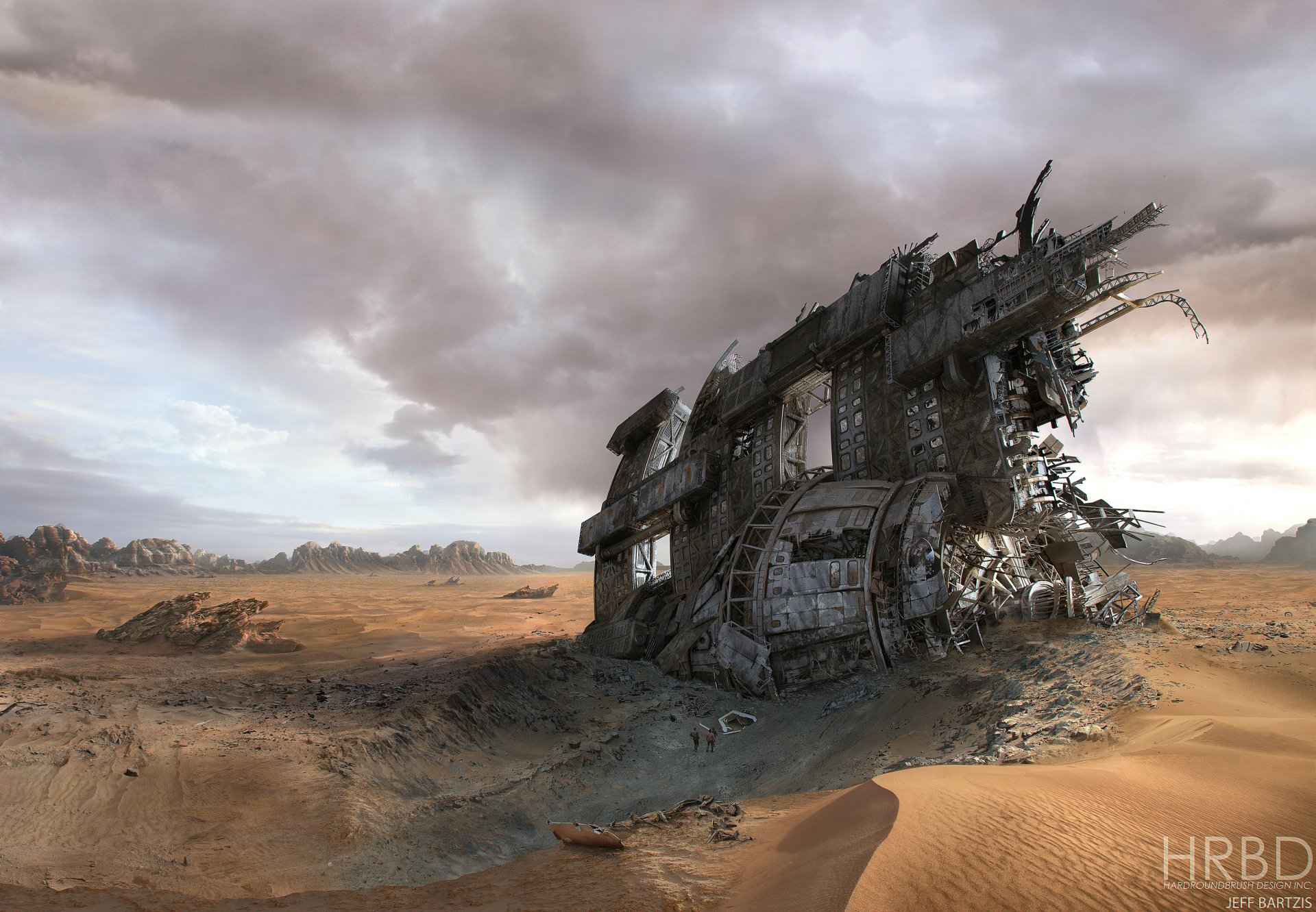 Download Crash Sci Fi Wreck 4k Ultra HD Wallpaper by Jeff Bartzis