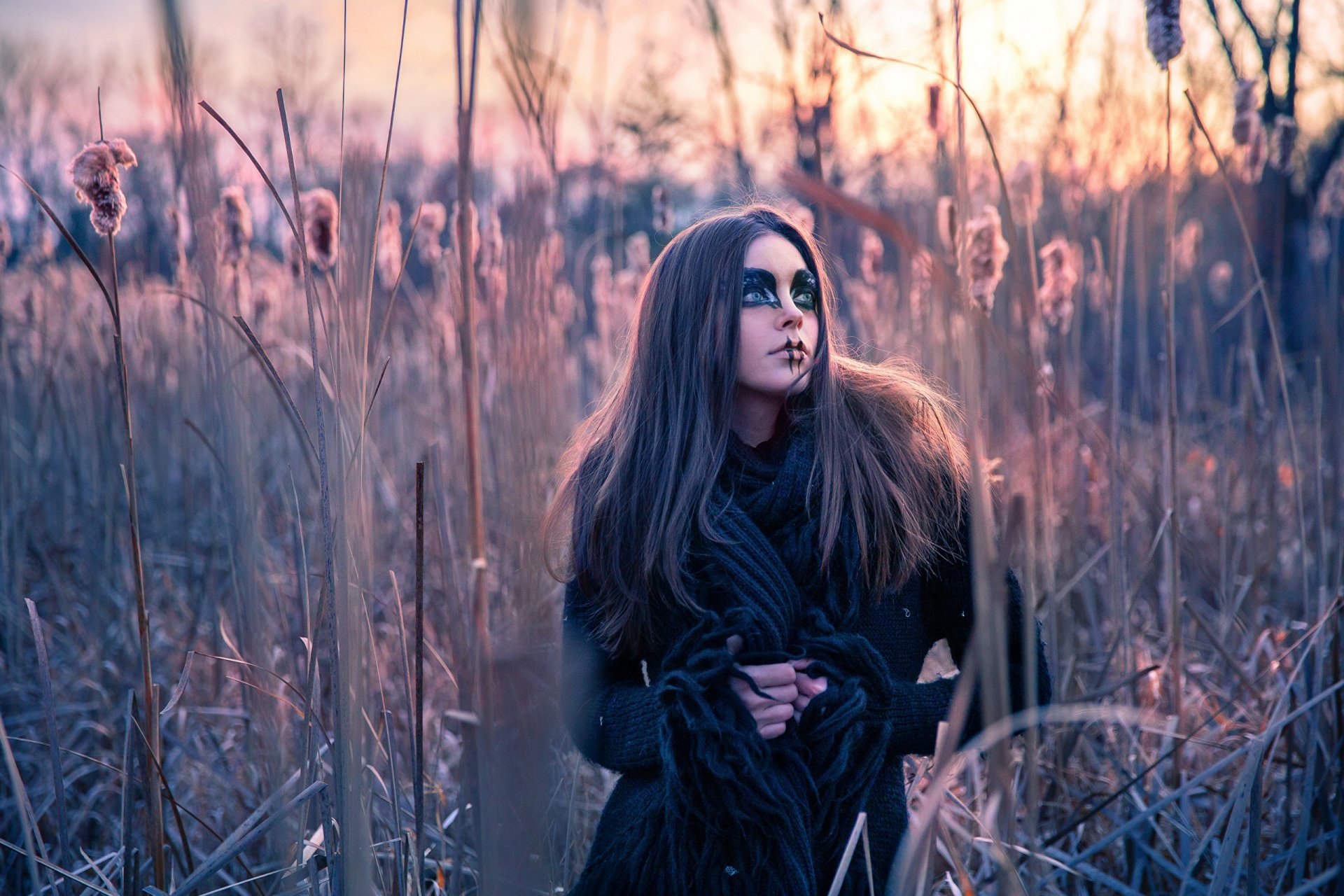 Download Long Hair Brunette Woman Model HD Wallpaper | 2560x1706 ...