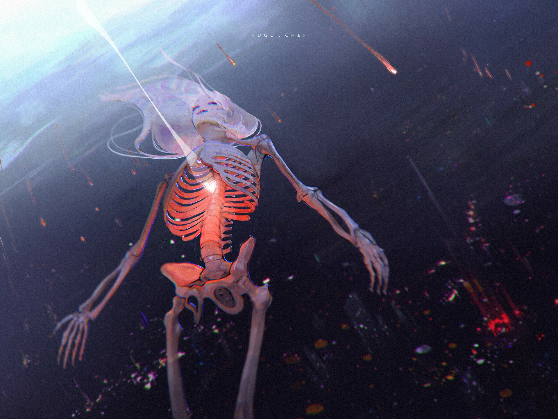Download Dark Skeleton HD Wallpaper by Fugu