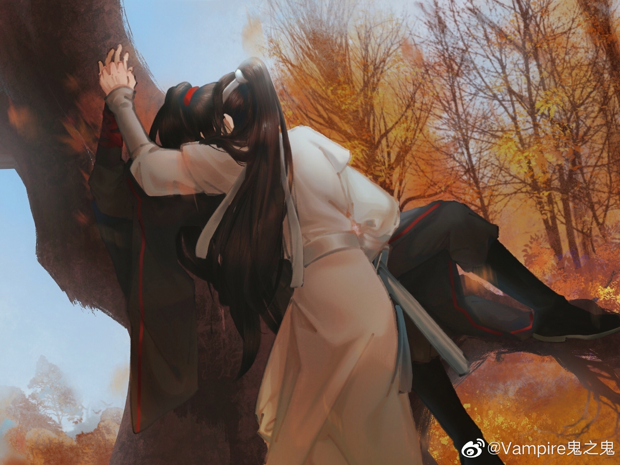 Download Kiss Wei Wuxian Wei Ying Lan Zhan Lan Wangji Anime Mo Dao Zu Shi Hd Wallpaper 
