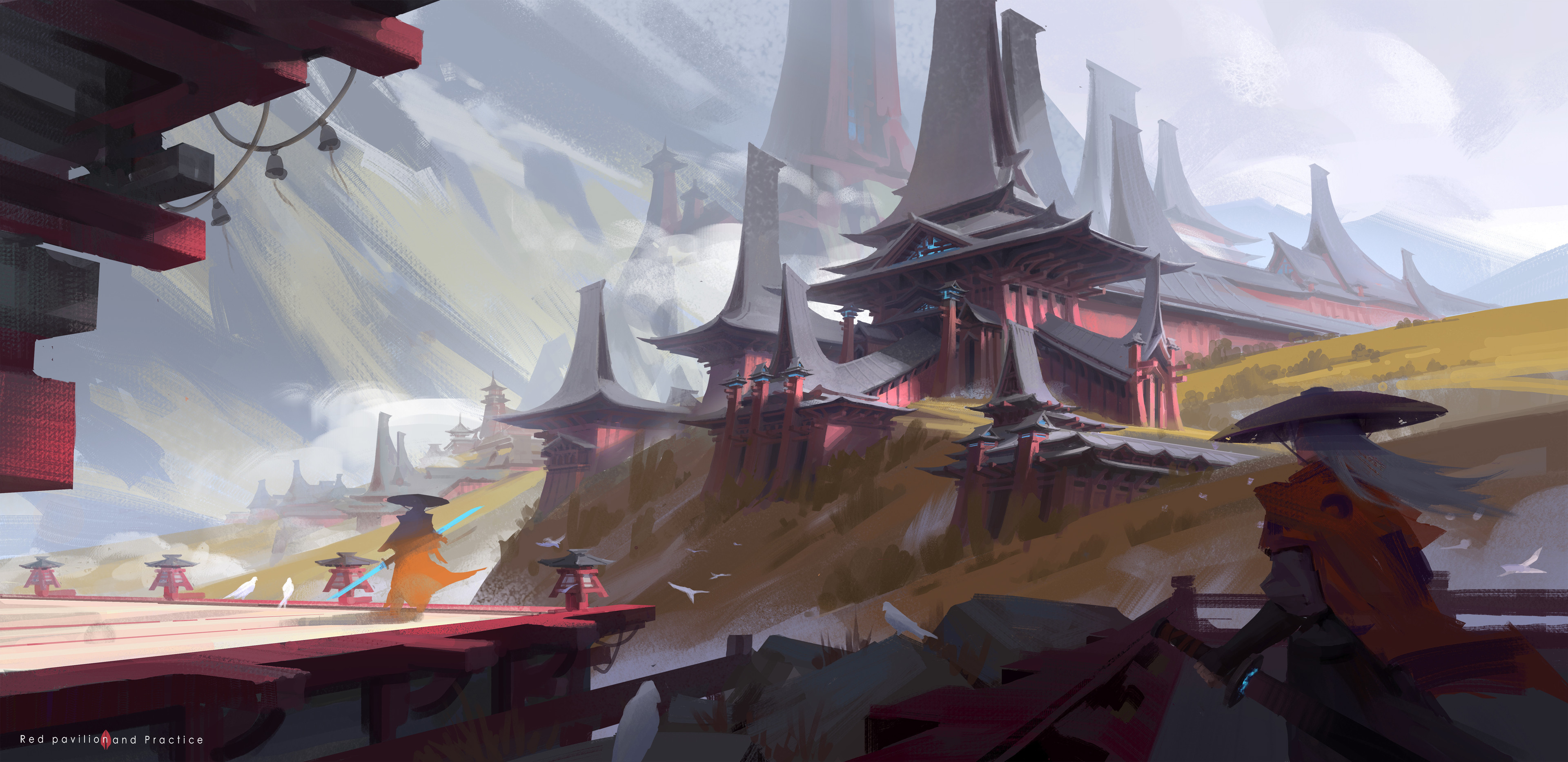 Download Building Town Warrior Fantasy Samurai Fantasy Warrior HD ...