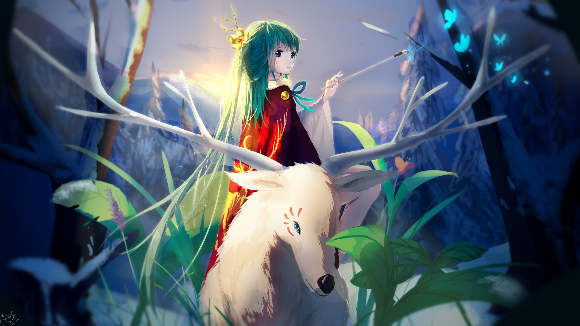 Download Butterfly Hatsune Miku Anime Vocaloid 8k Ultra HD Wallpaper by ...