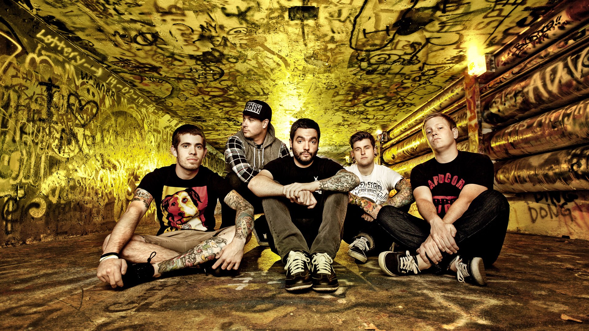 Rock Band Graffiti Backdrop HD Wallpaper