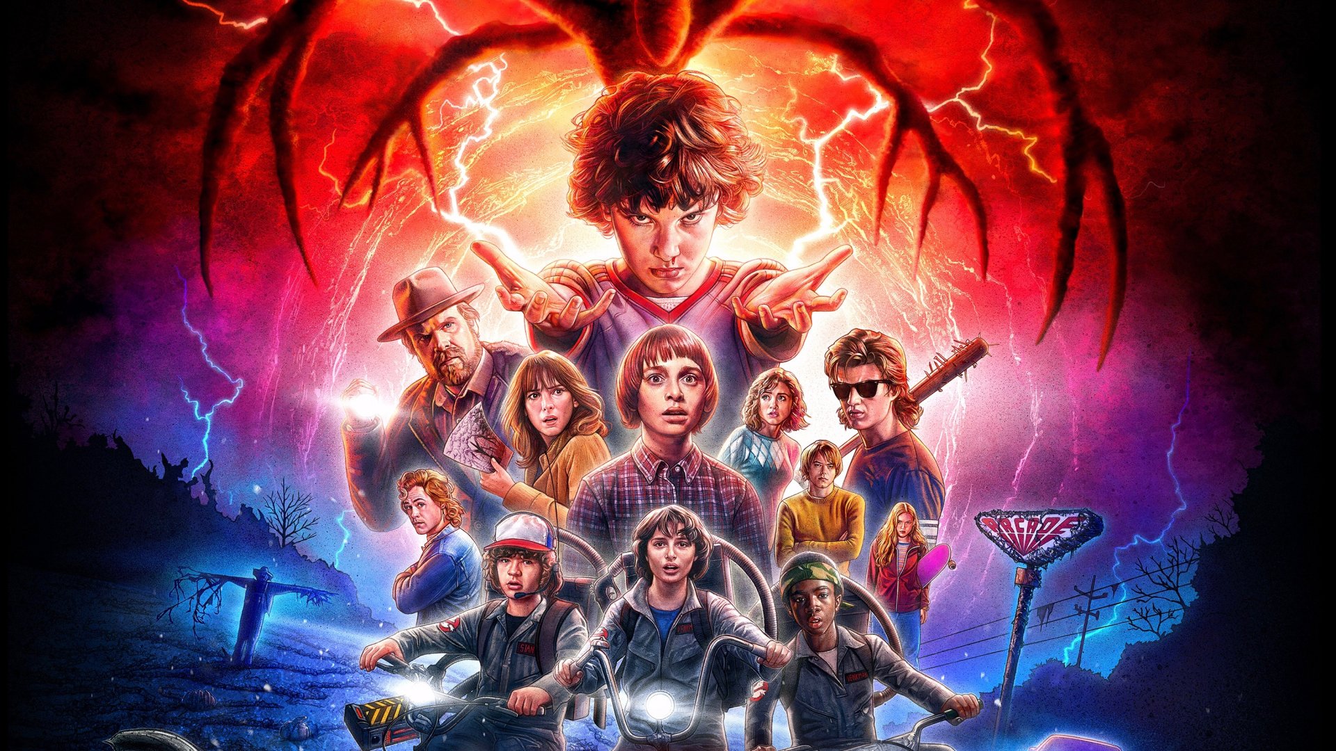 Download TV Show Stranger Things HD Wallpaper by Kyle Lambert