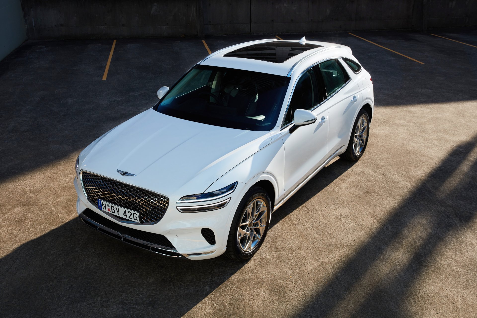 Download SUV Vehicle Genesis GV70 8k Ultra HD Wallpaper