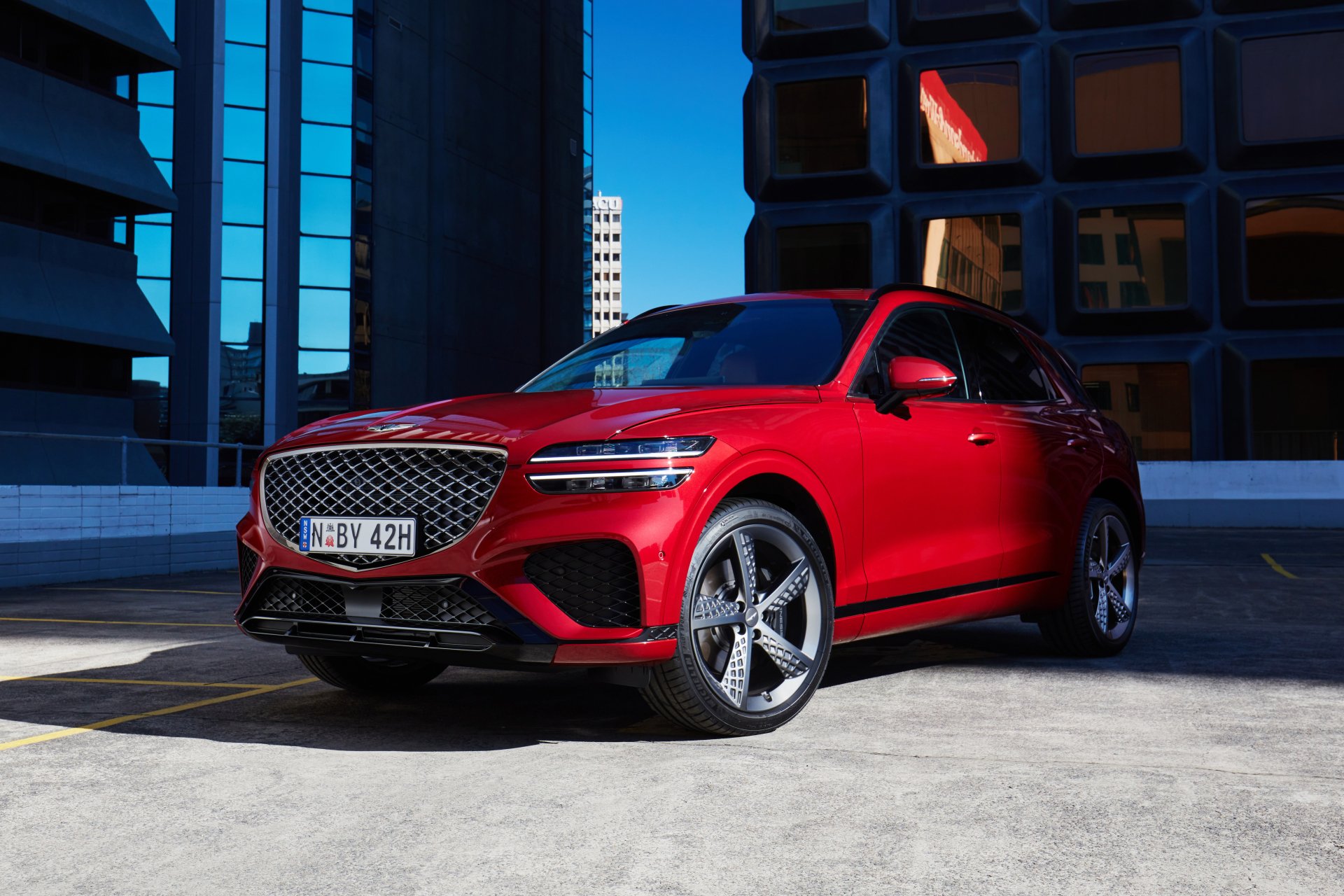 Download SUV Vehicle Genesis GV70 4k Ultra HD Wallpaper