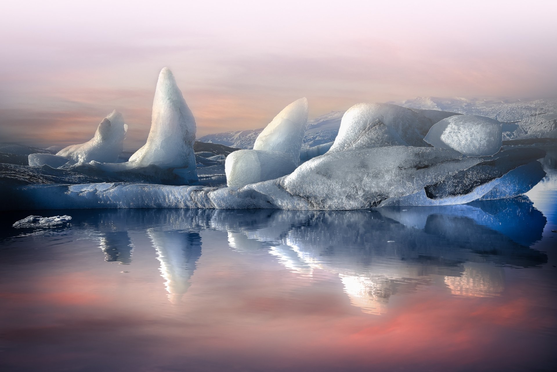 Download Ice Reflection Nature Icefloe HD Wallpaper