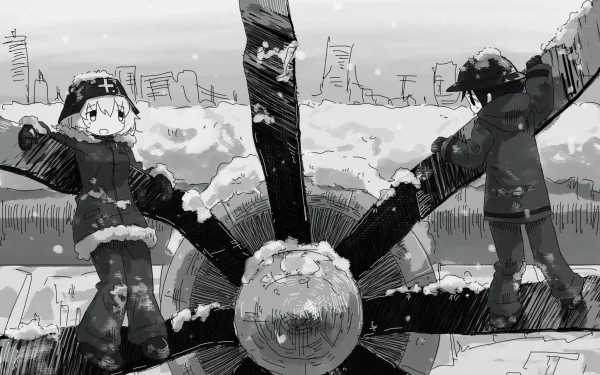 Download Manga Anime Girls' Last Tour HD Wallpaper by tsukumizu