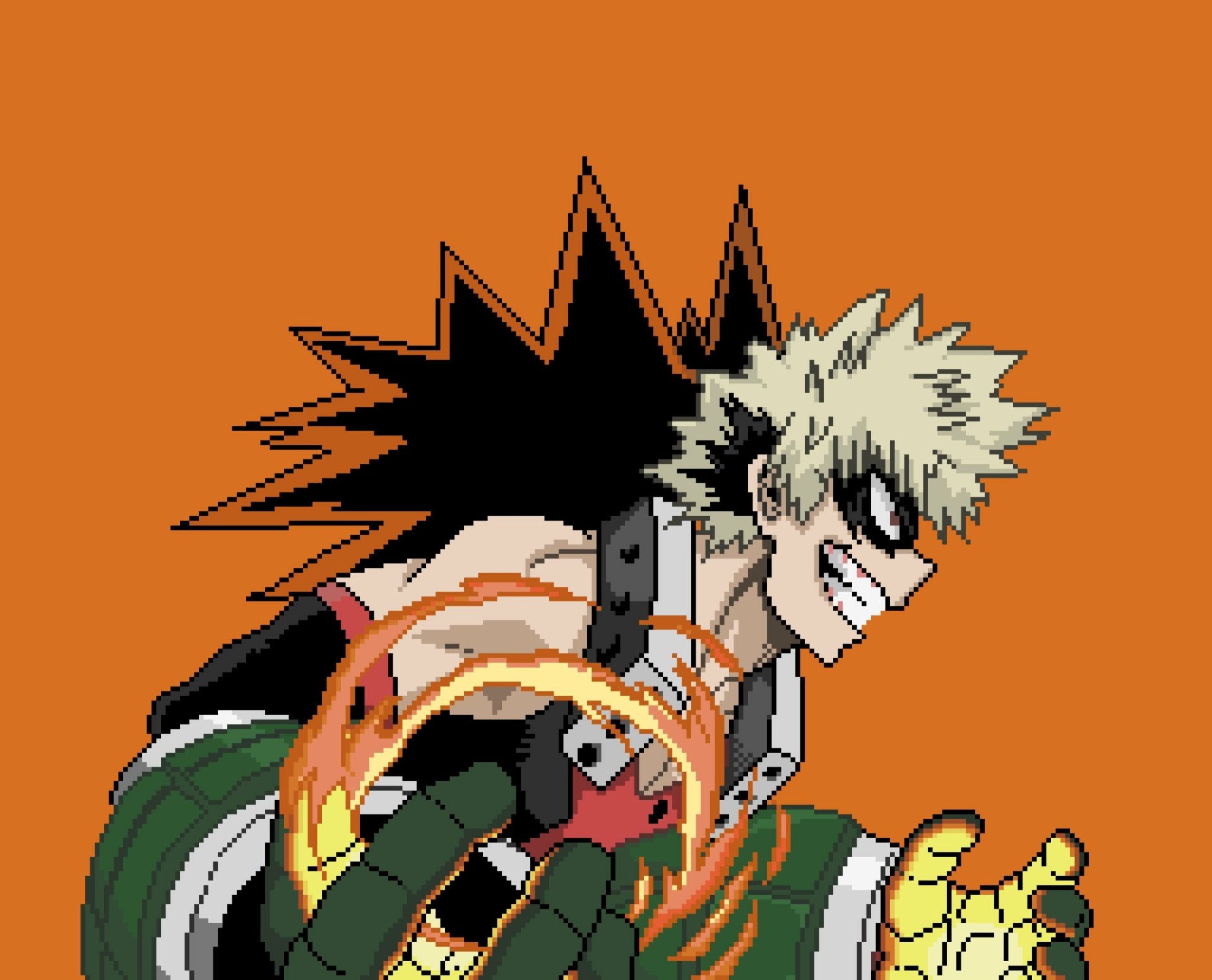 Katsuki Bakugou Pixel Art HD Wallpaper | My Hero Academia Blast ...
