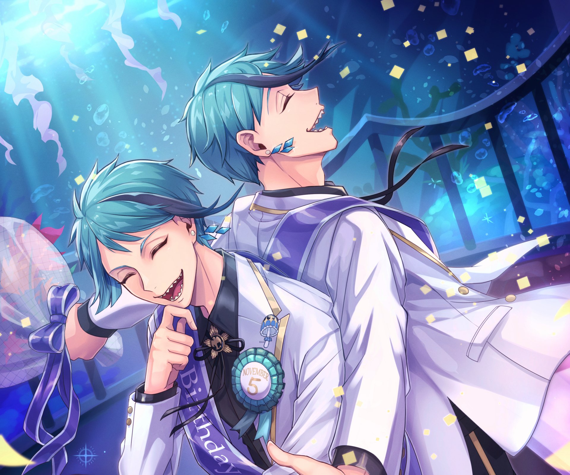 Download Jade Leech Floyd Leech Video Game Twisted Wonderland HD Wallpaper