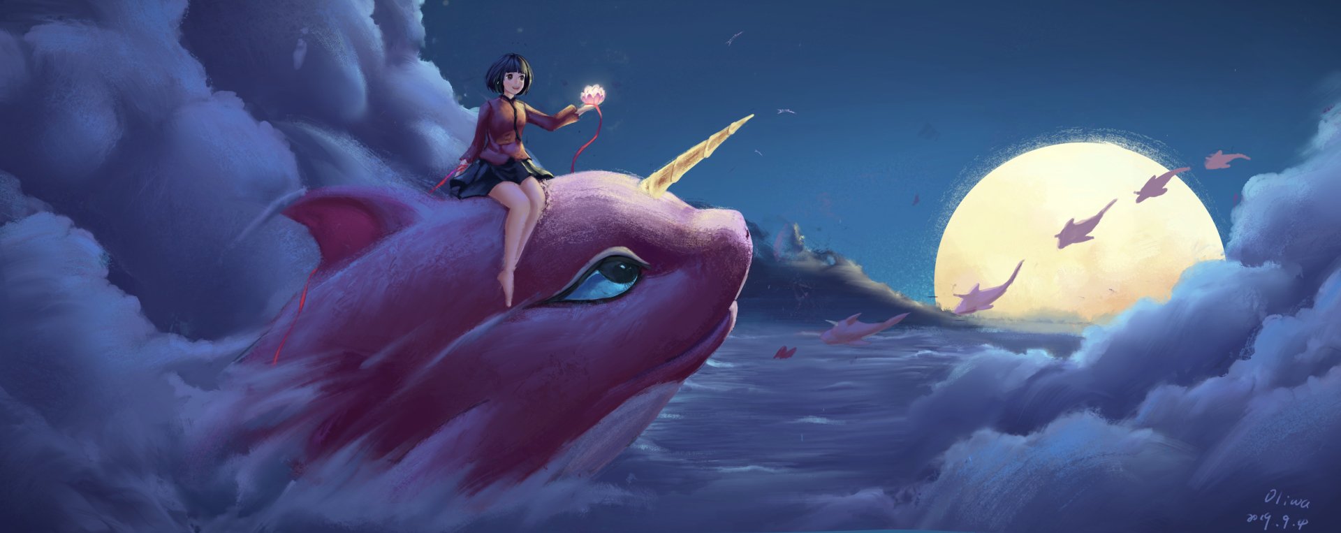 Download Anime Big Fish & Begonia HD Wallpaper
