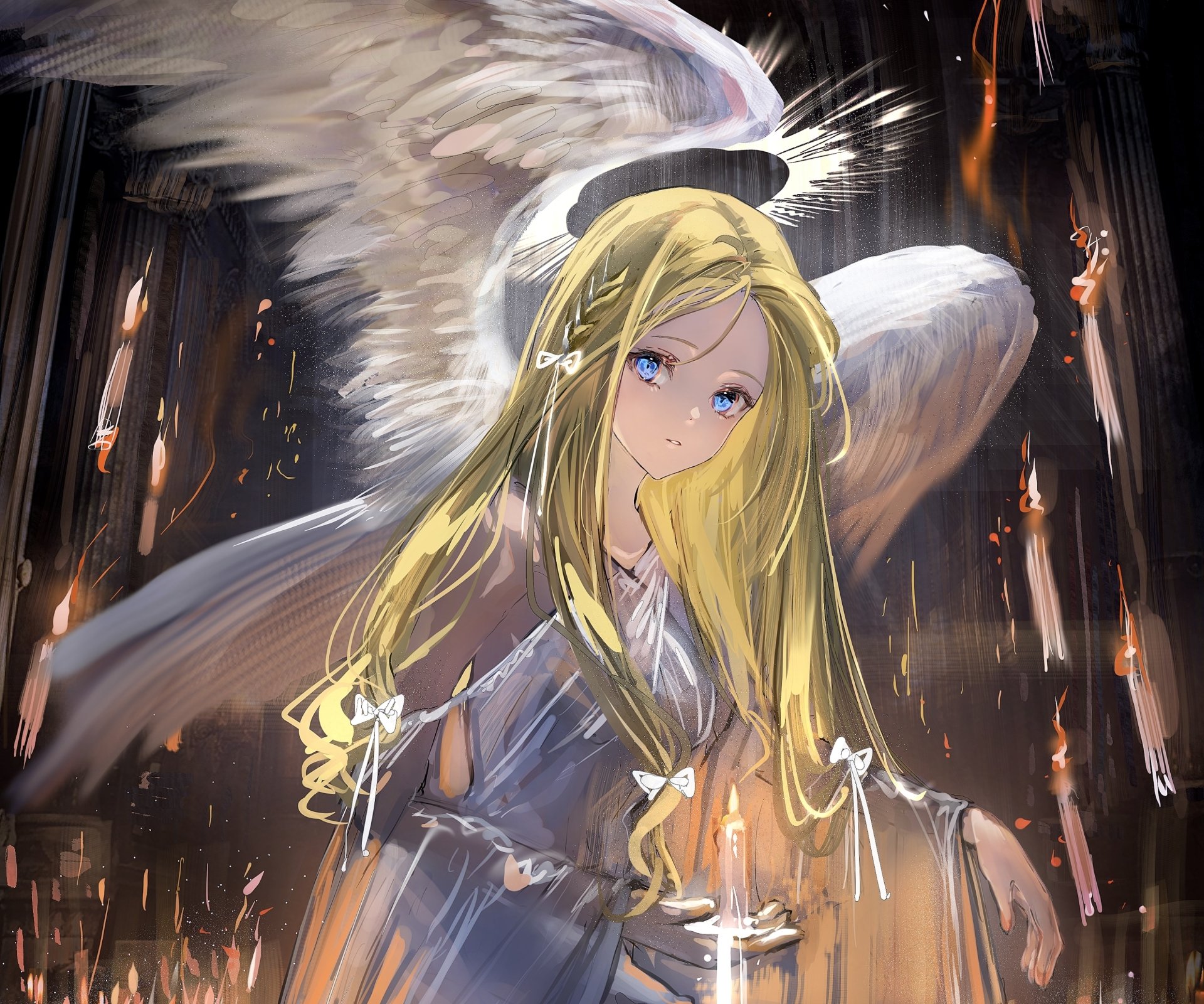 Download Blonde Anime Angel Anime Angel HD Wallpaper