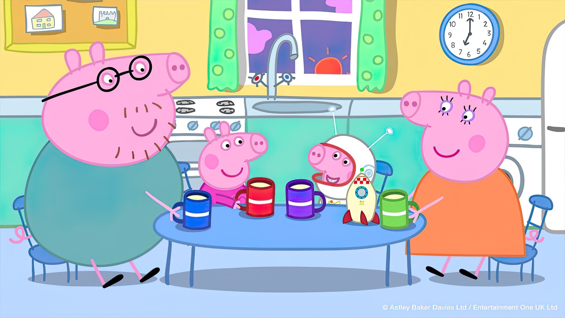 Peppa Pig Family HD Desktop Wallpaper