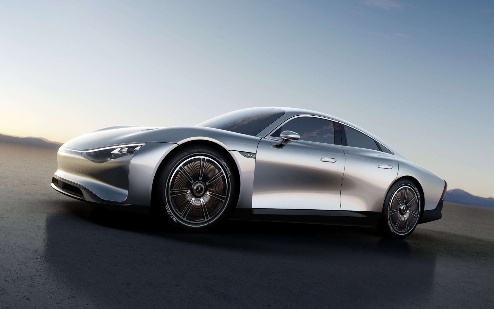 Download Electric Car Silver Car Vehicle Mercedes-Benz Vision EQXX 4k ...