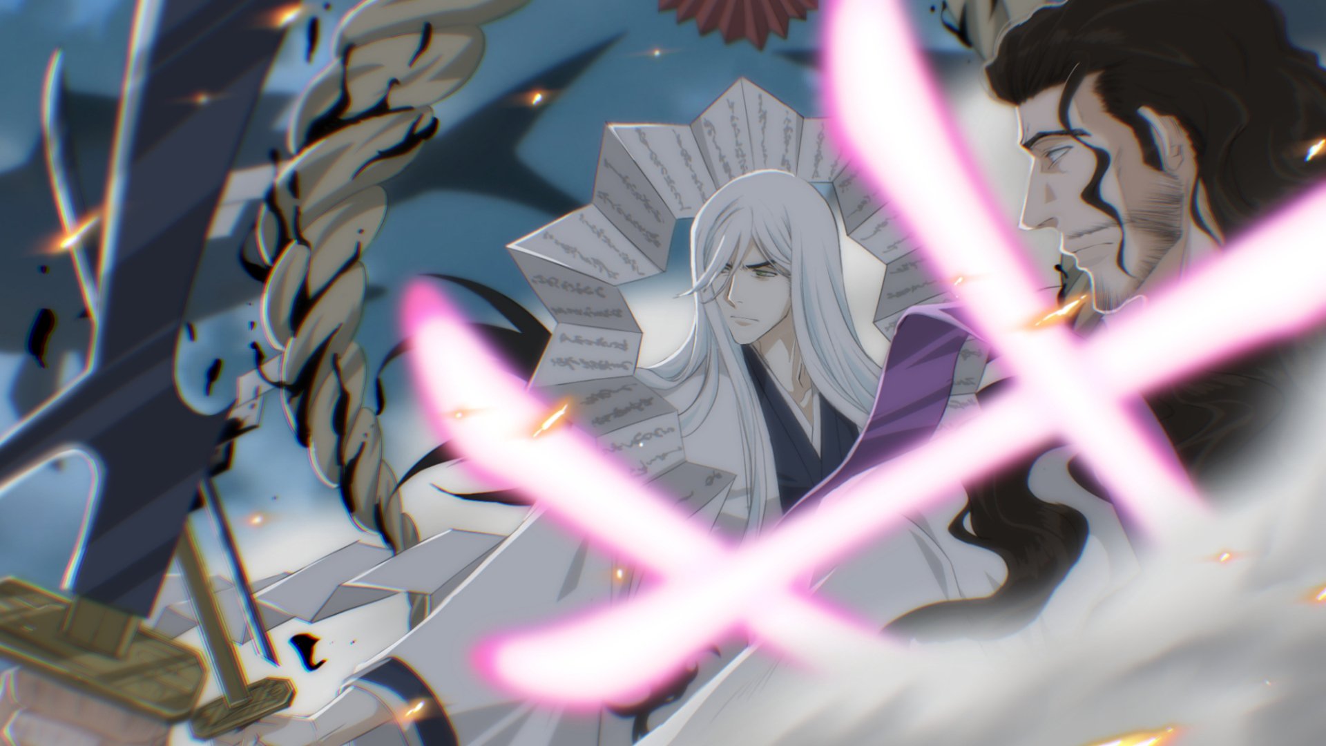 Download Jūshirō Ukitake Shunsui Kyōraku Anime Bleach HD Wallpaper