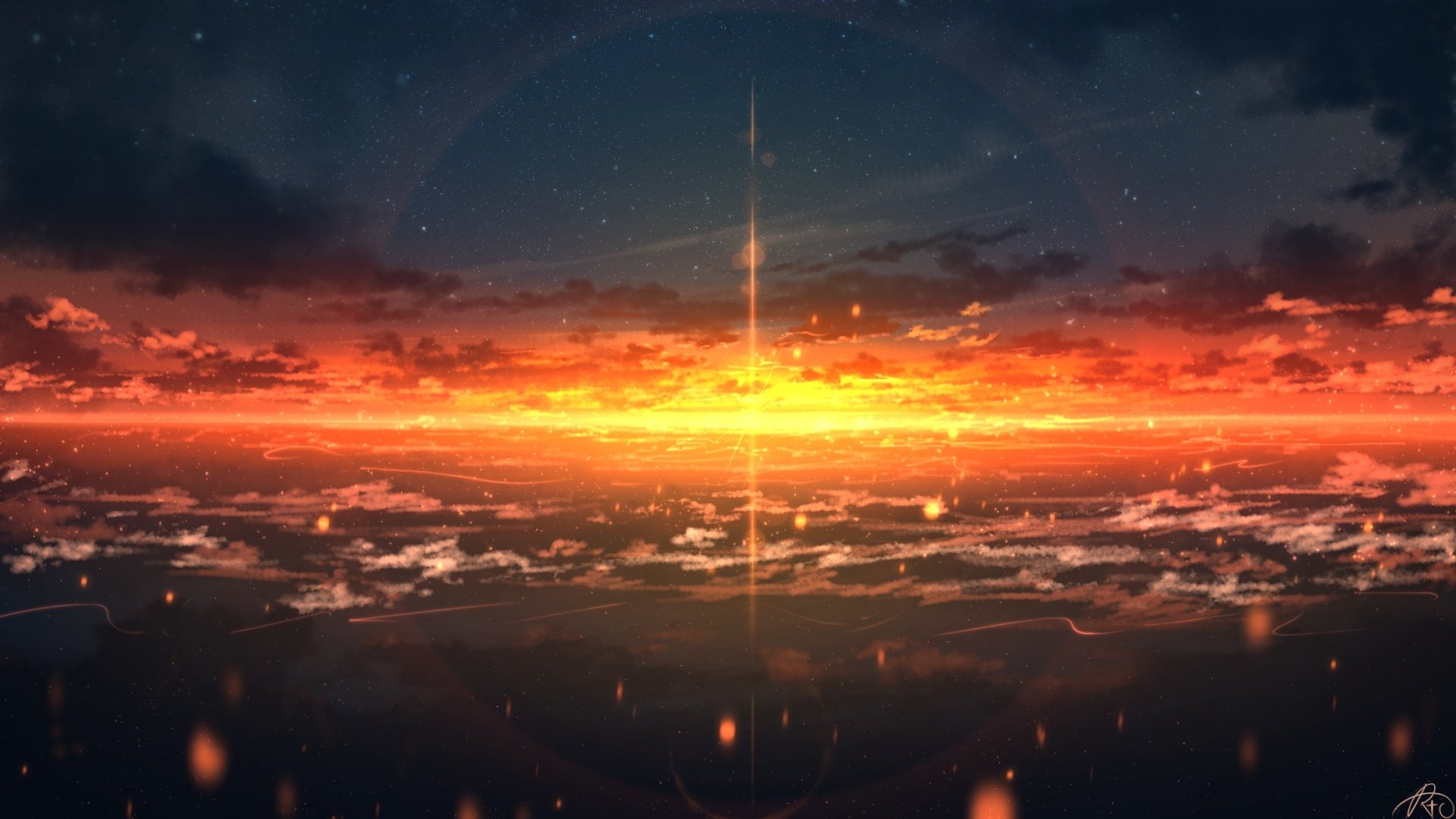 Download Sky Anime Sunset Anime Sunset Sky Anime HD Wallpaper
