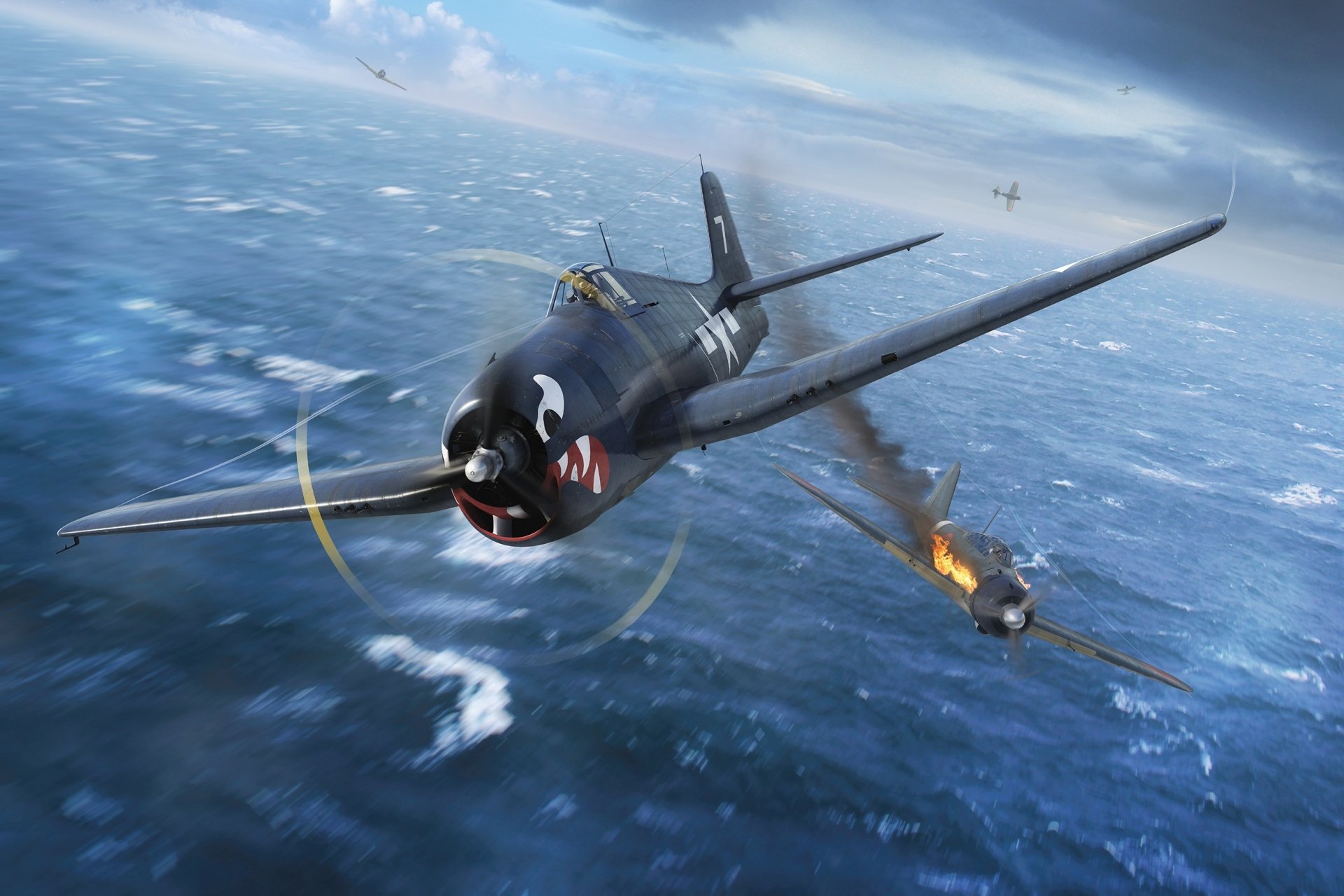 Download Military Grumman F6F Hellcat HD Wallpaper