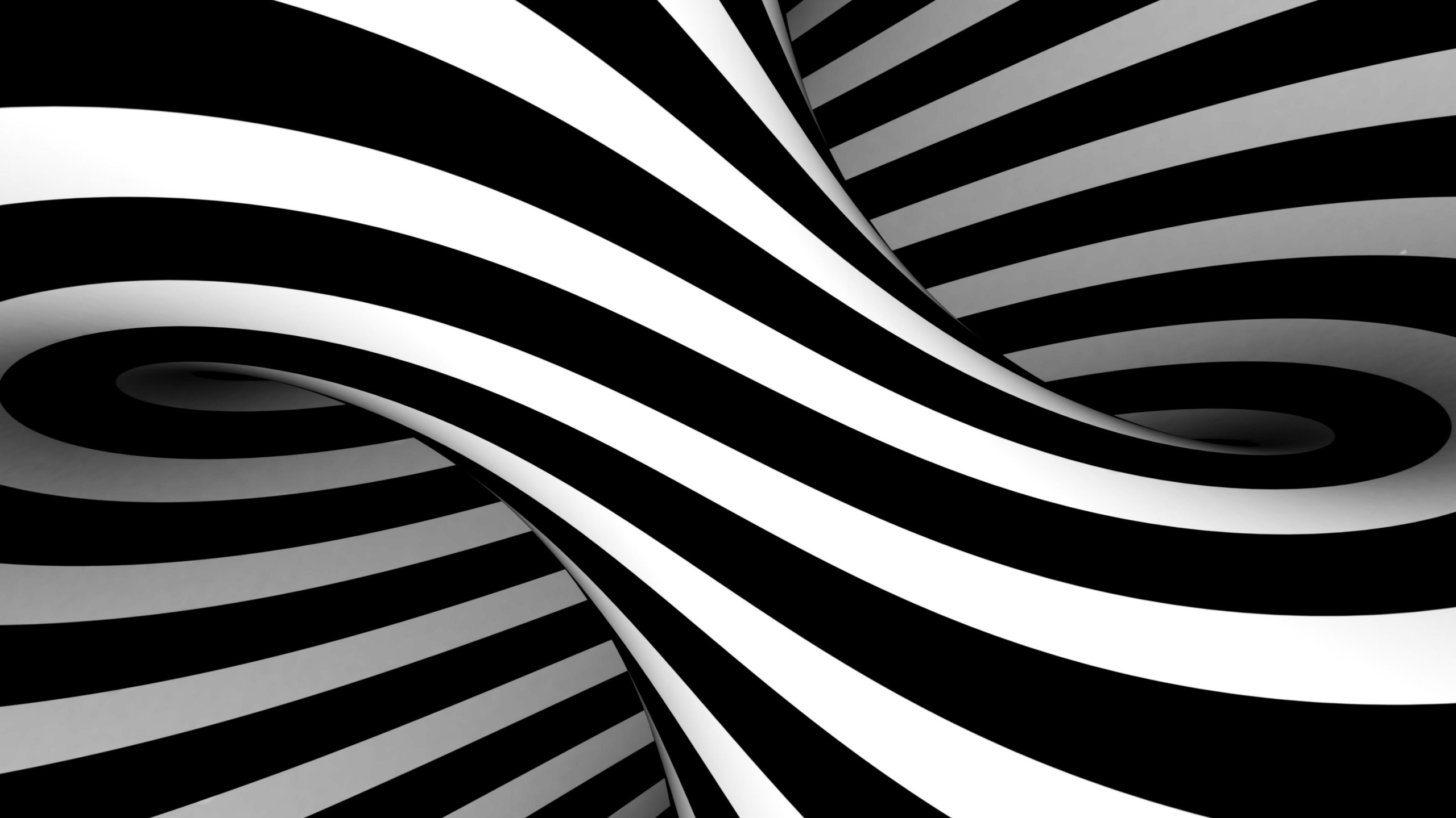 Download Black & White Abstract Shapes HD Wallpaper