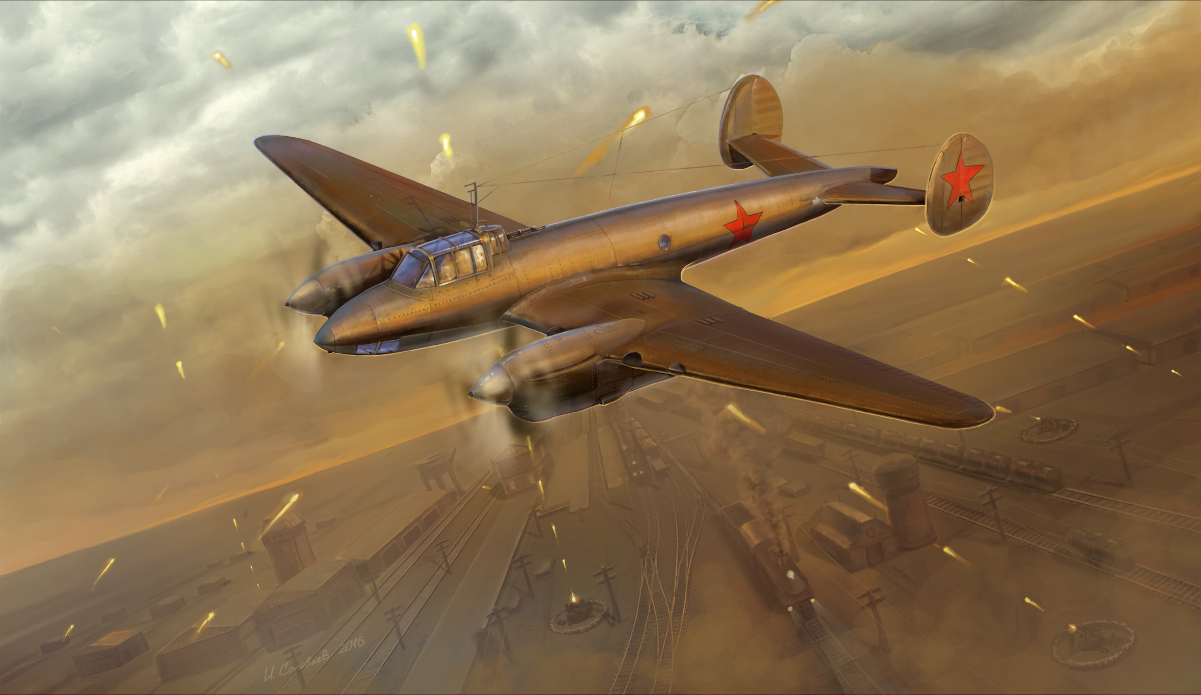 Download Bomber Military Aircraft Petlyakov Pe-3 HD Wallpaper