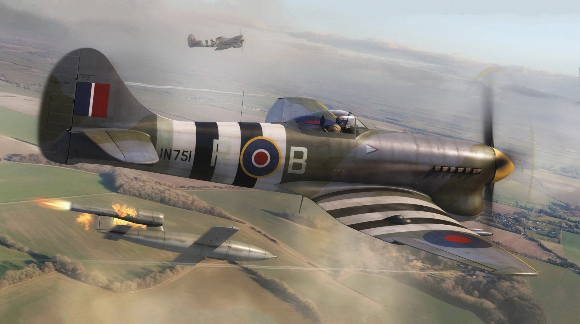 Download Warplane Military Hawker Tempest HD Wallpaper by Adam Tooby