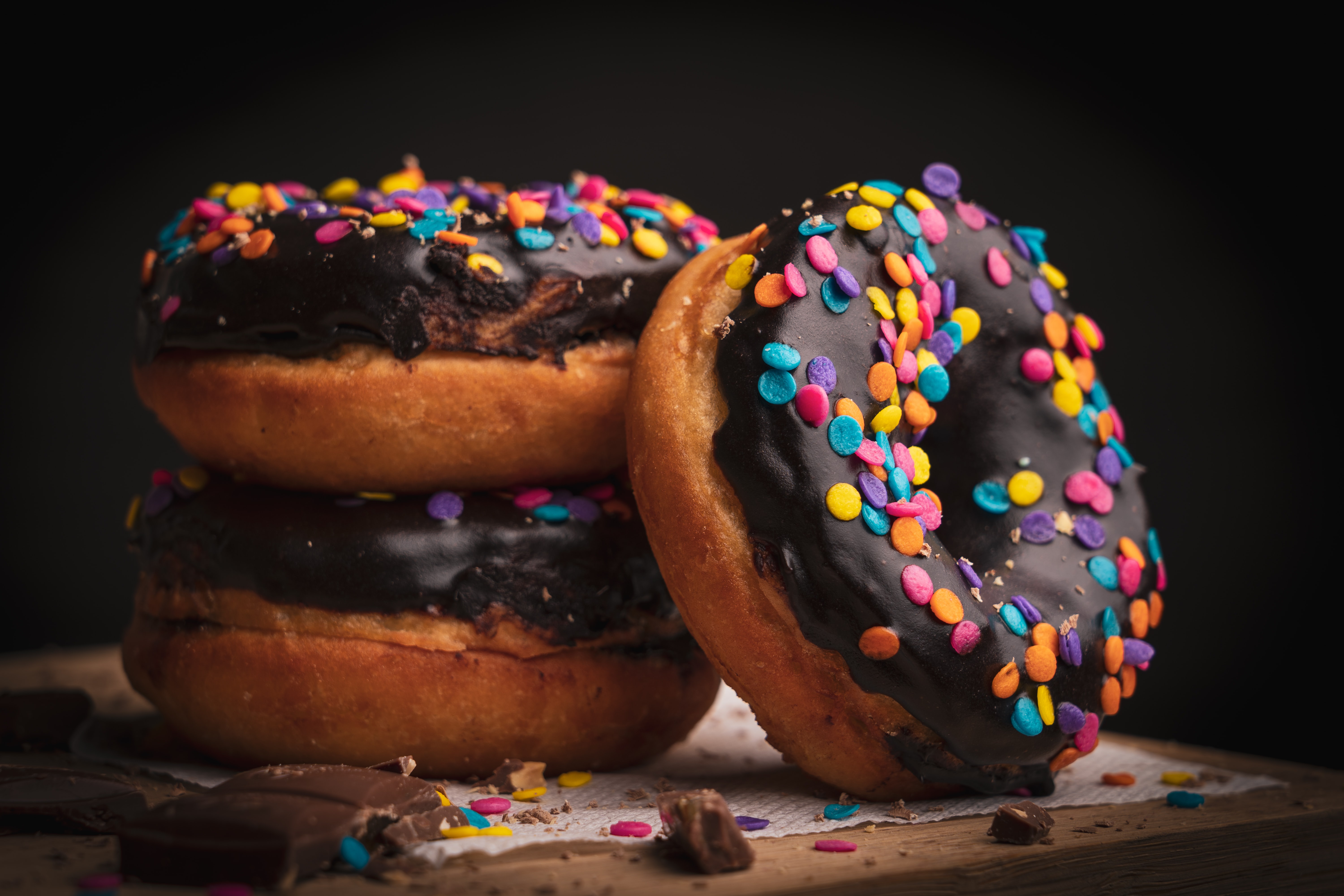 Donut Wallpaper For Laptops HD Wallpaper: Pink Coated Doughnut On