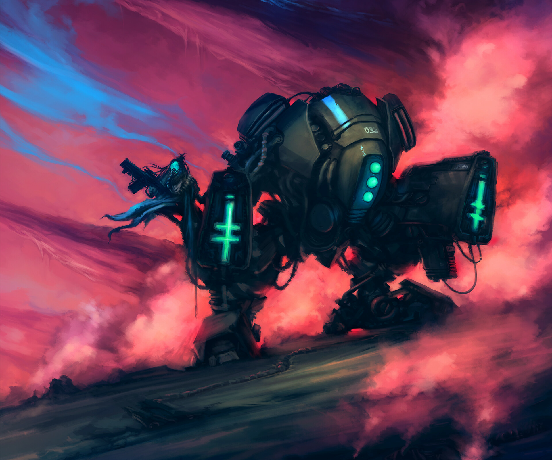 Download Sci Fi Robot HD Wallpaper by Norbert Toth