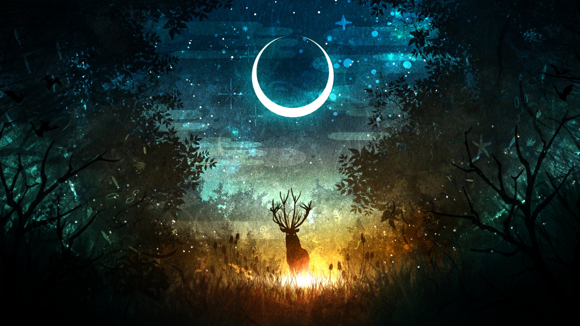 Download Fantasy Deer HD Wallpaper | 3040x1710 | Wallpaper Abyss