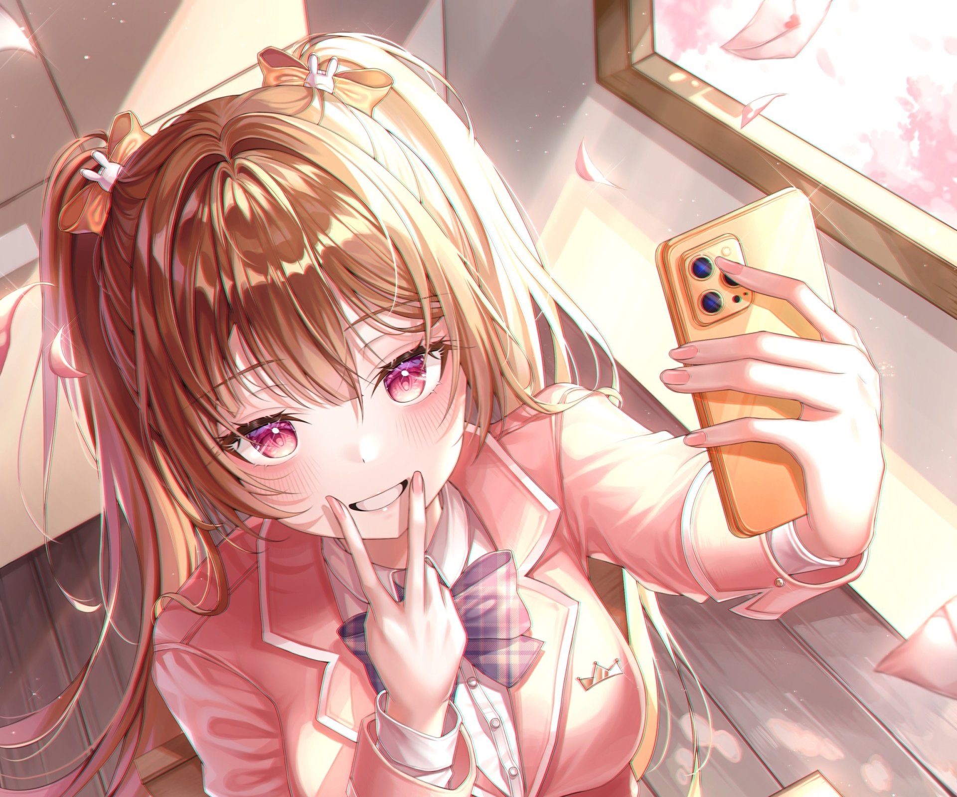 Download Selfie Anime Girl Anime Girl HD Wallpaper