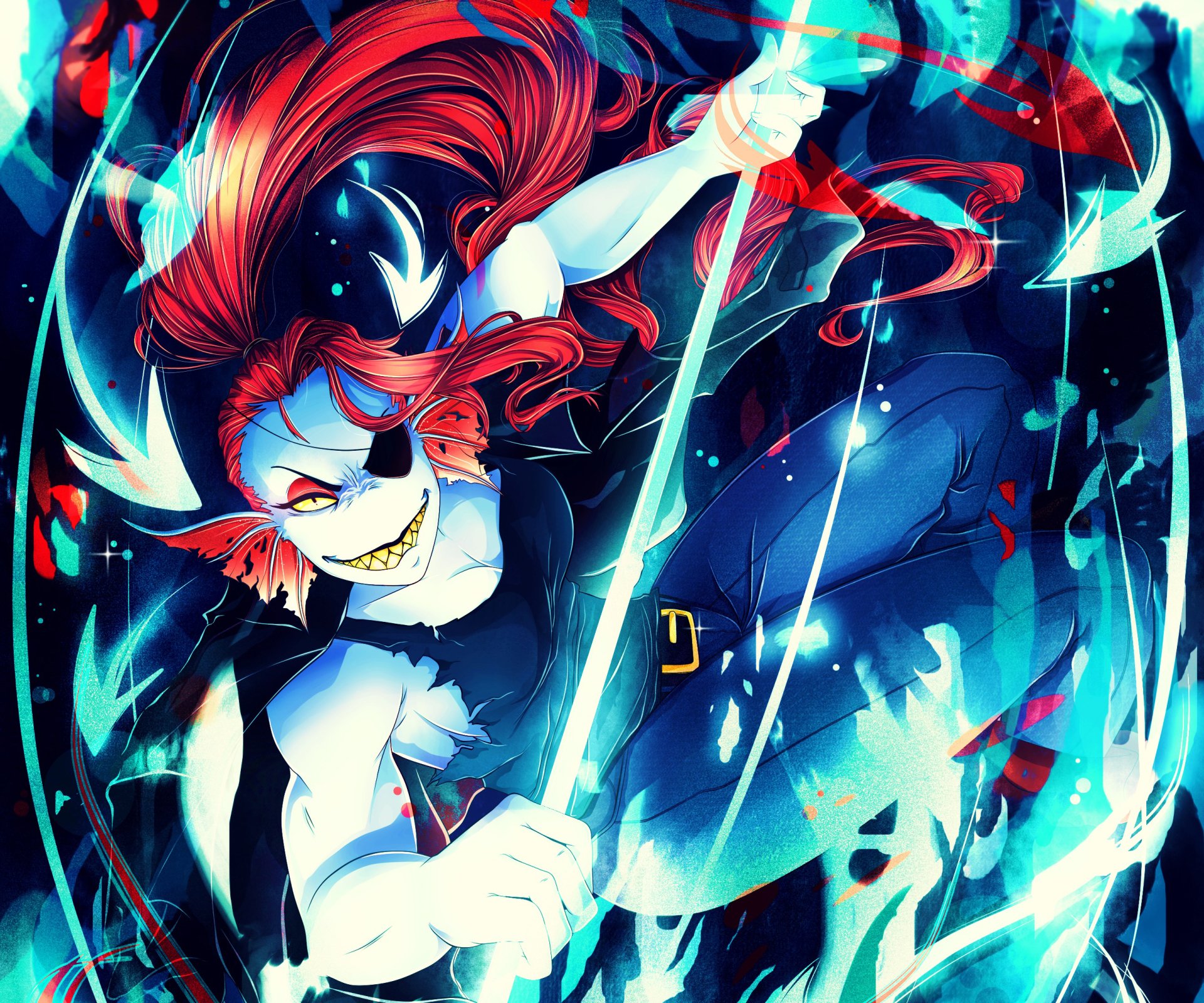 Download Undyne (Undertale) Video Game Undertale HD Wallpaper