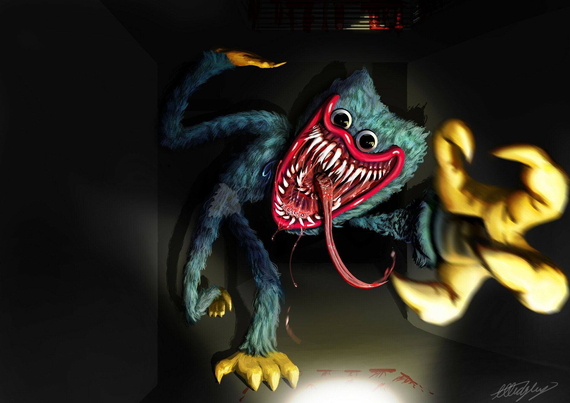 Huggy Wuggy HD Wallpaper – Spooky Poppy Playtime Video Game Art by ...