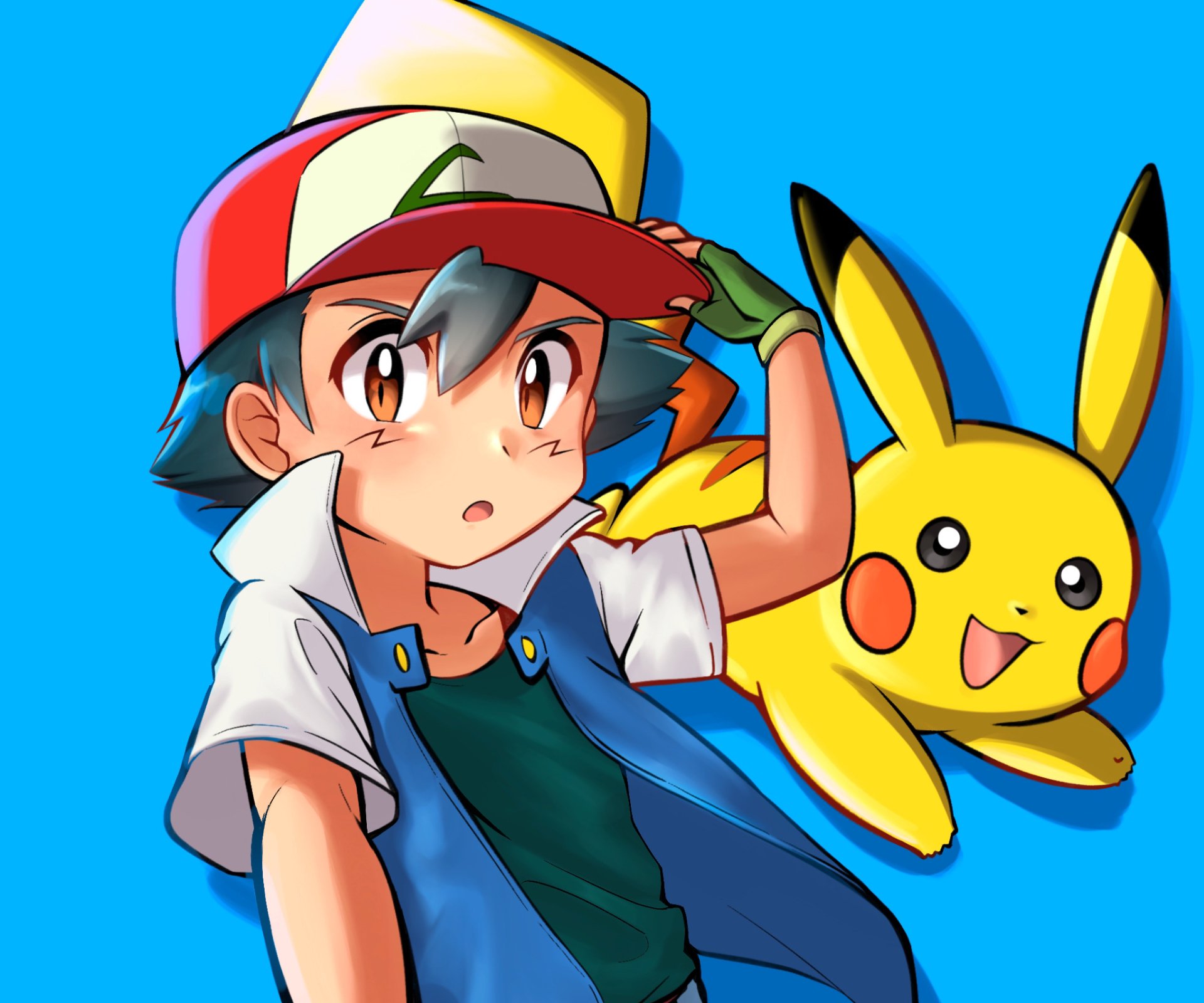 Download Ash Ketchum Pikachu Video Game Pokemon: Red And Blue HD Wallpaper