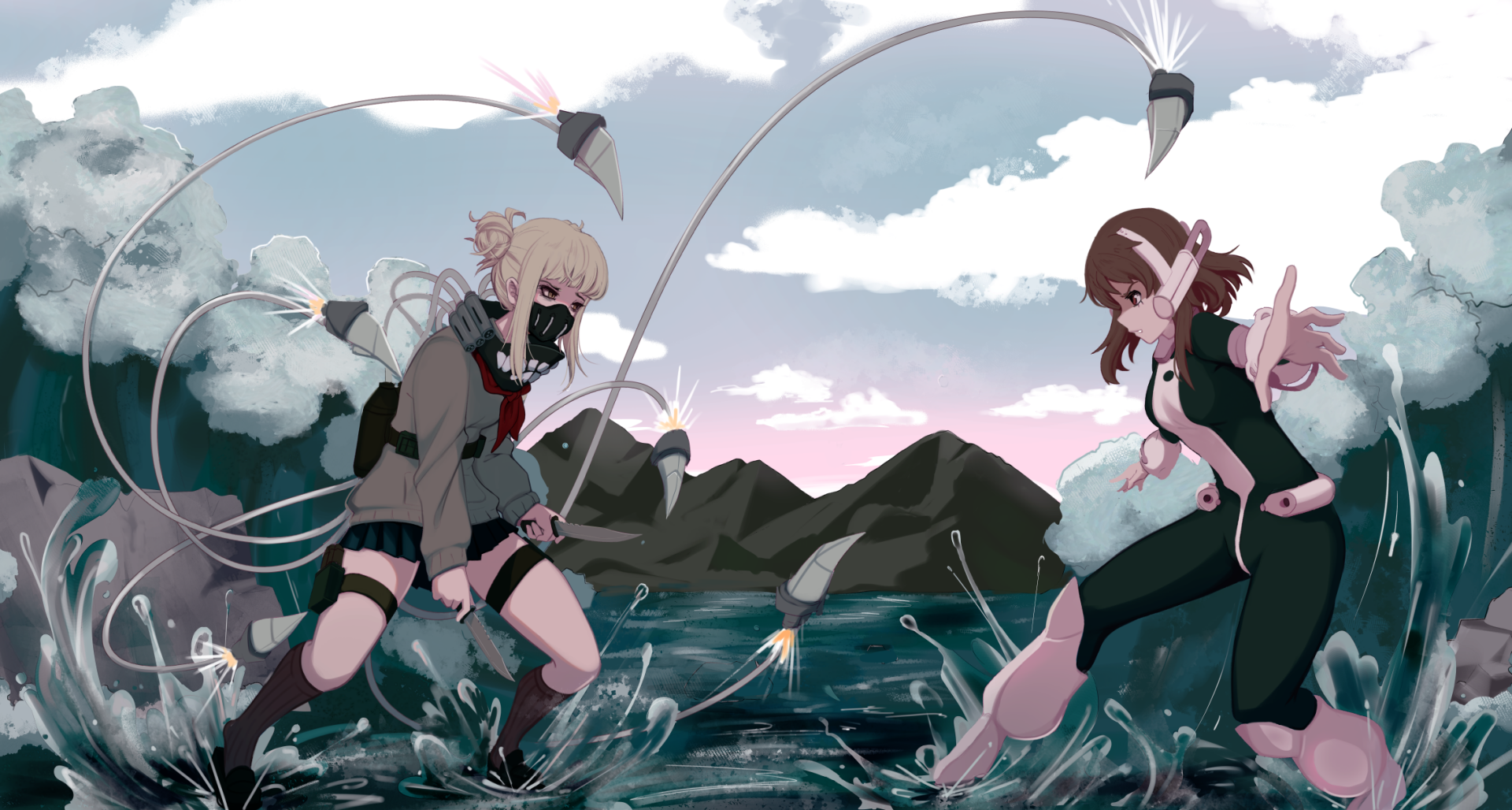 HD My Hero Academia Duel: Ochaco Uraraka vs Himiko Toga Wallpaper by ...