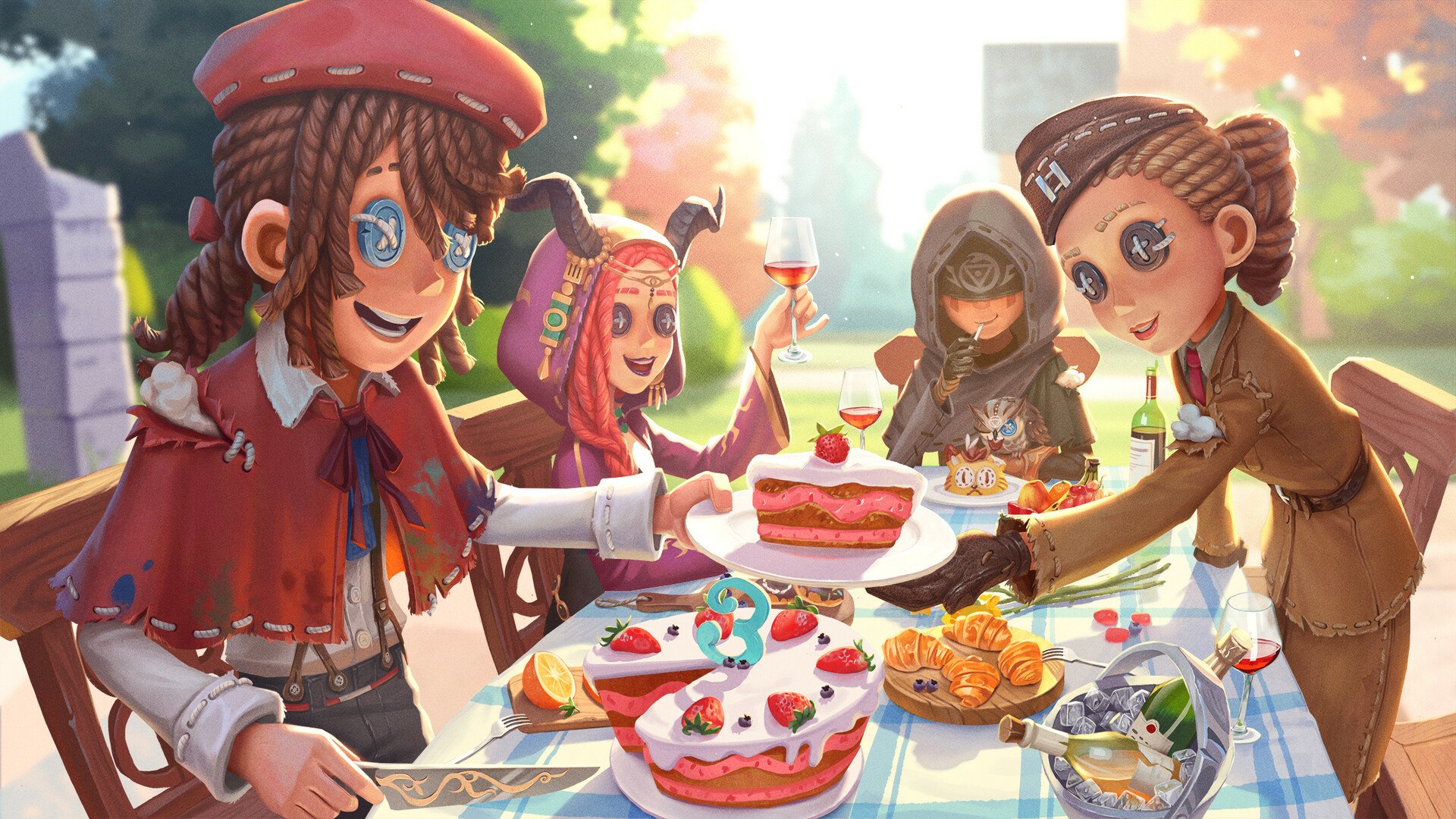 Identity V HD Wallpaper: Playful Feast in the Shadows