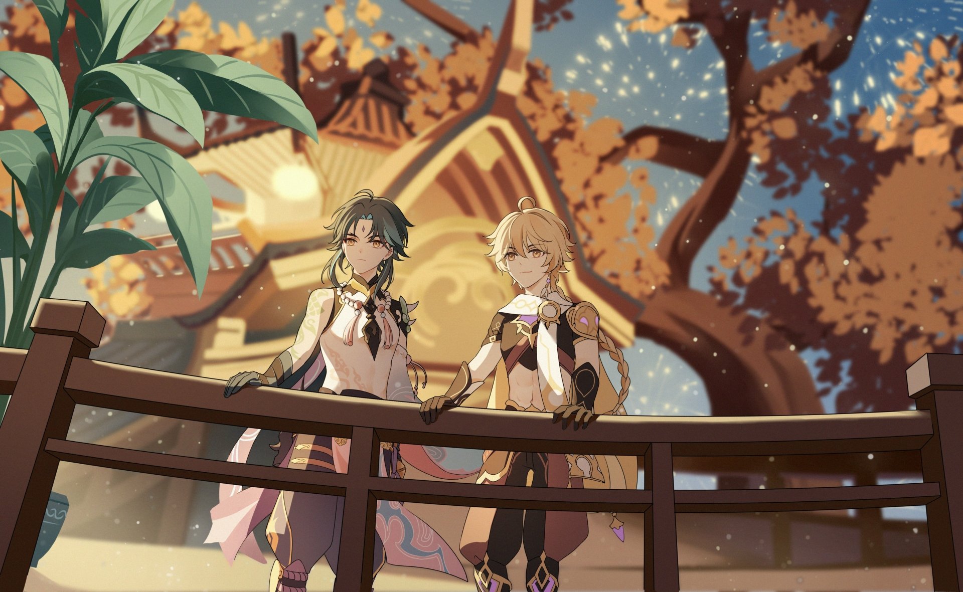 Aether & Xiao — Genshin Impact 4K Ultra HD Wallpaper: Moonlit Reunion ...