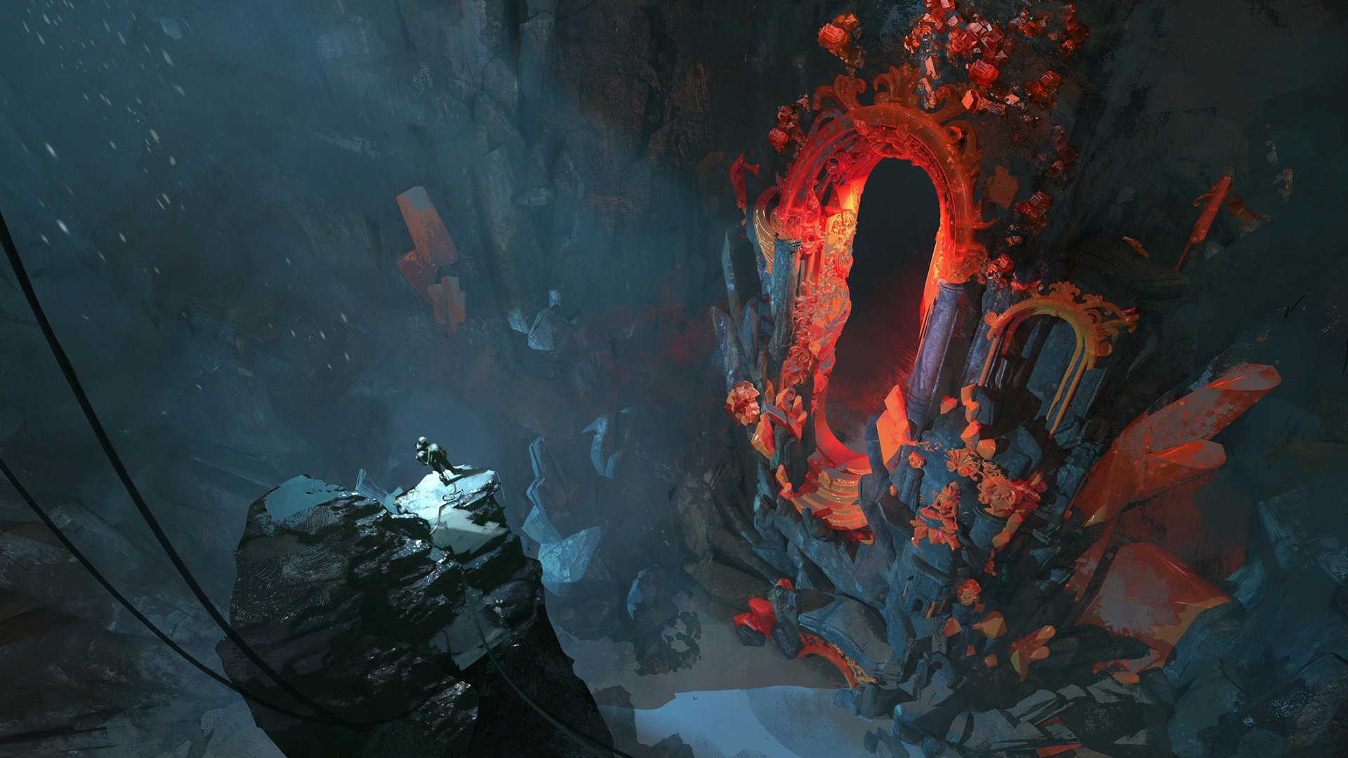 Download Fantasy Cave HD Wallpaper by Sebastian Luca | 2112x1188 ...