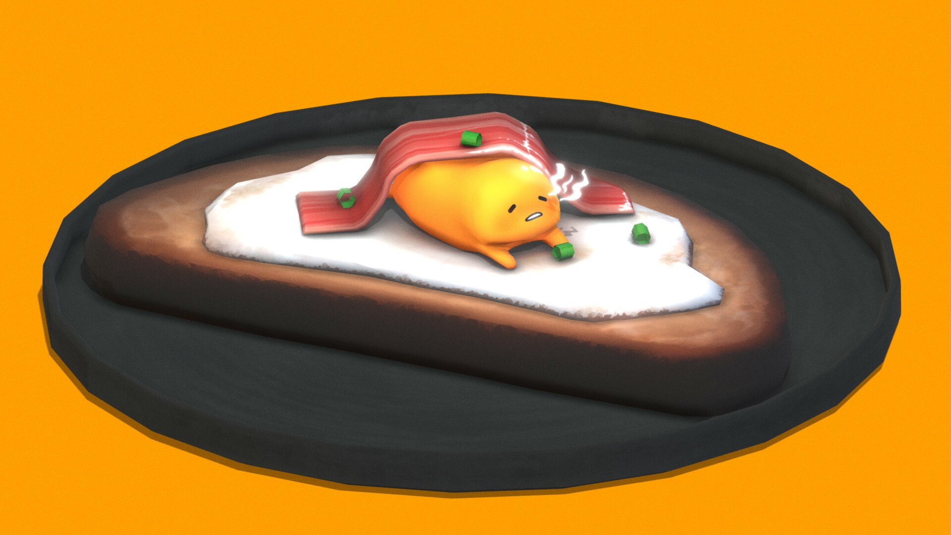 Artistic Gudetama HD: Lazy Egg Bliss Wallpaper by Josh Rai