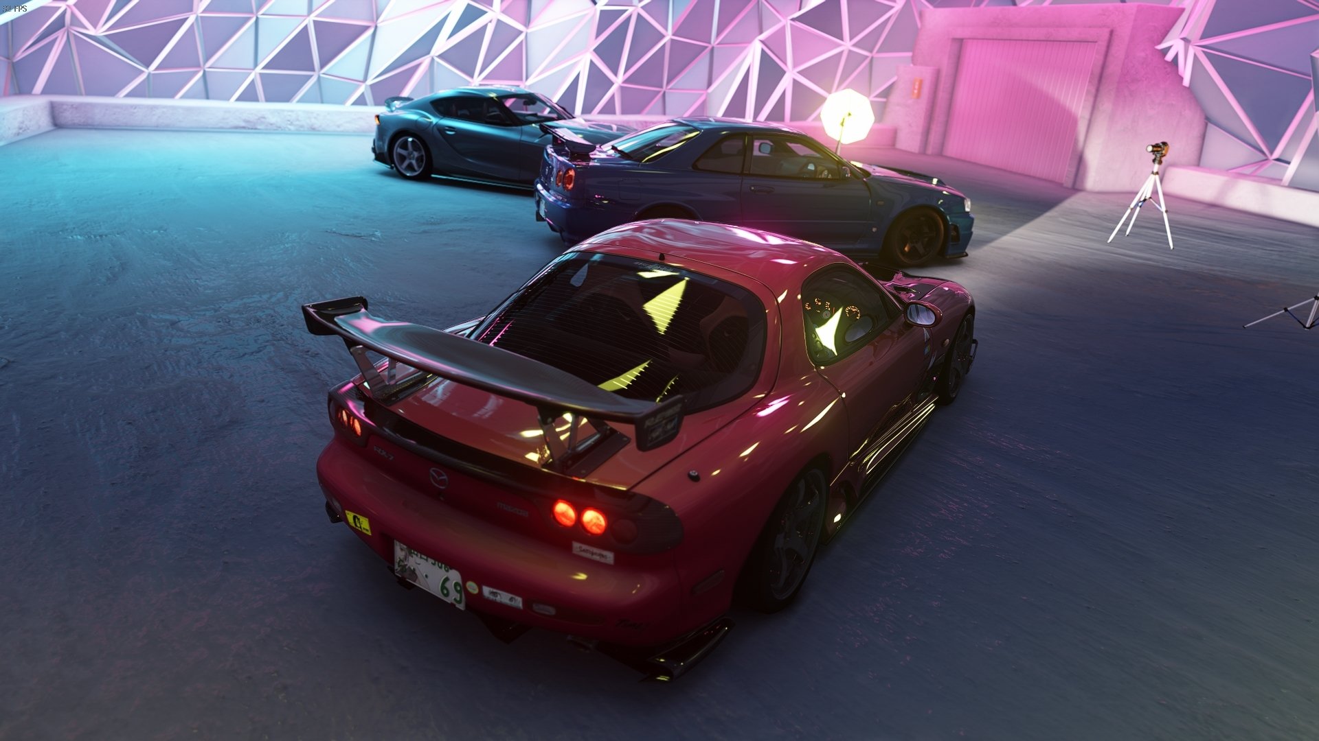 Assetto Corsa RX7, Skyline R34 and Supra A90 Showroom by Wildart89