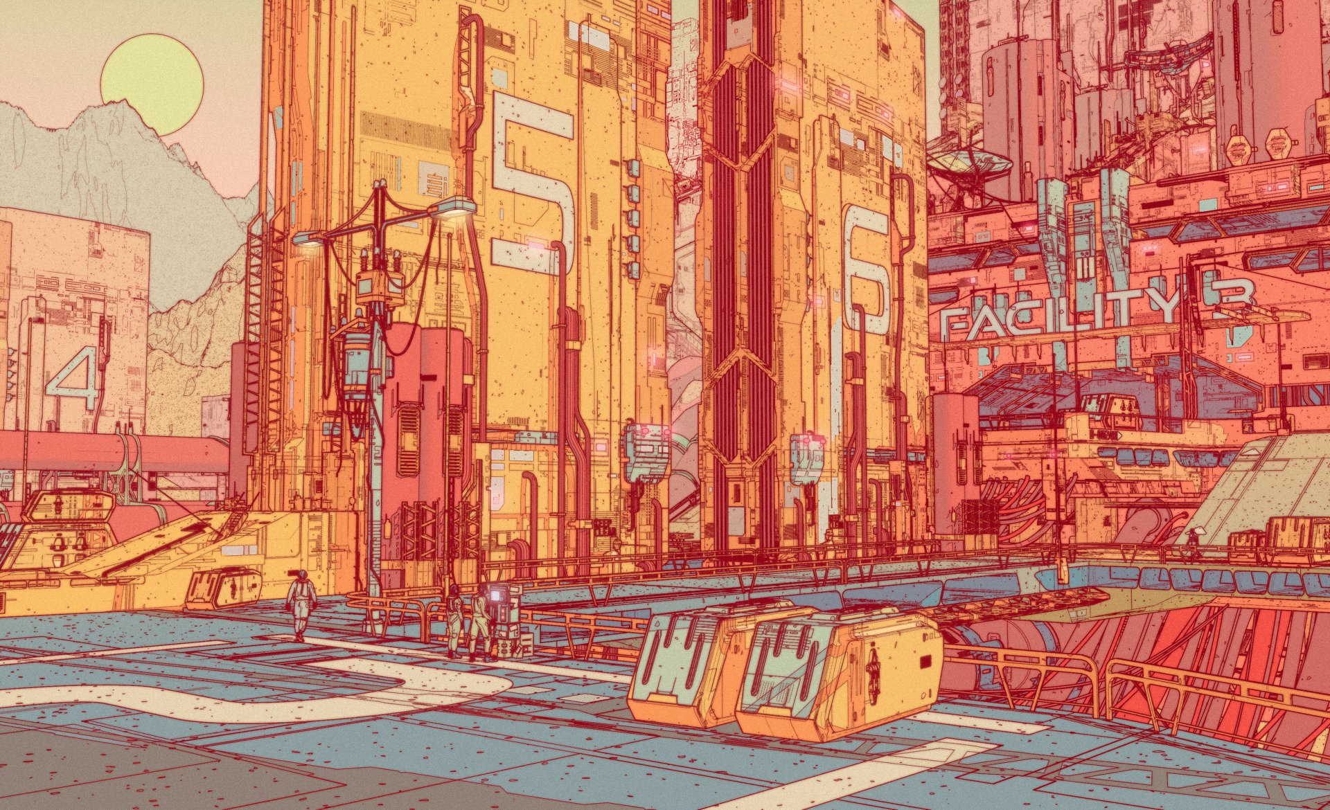 Download Sci Fi City Sci Fi City HD Wallpaper by Calder Moore