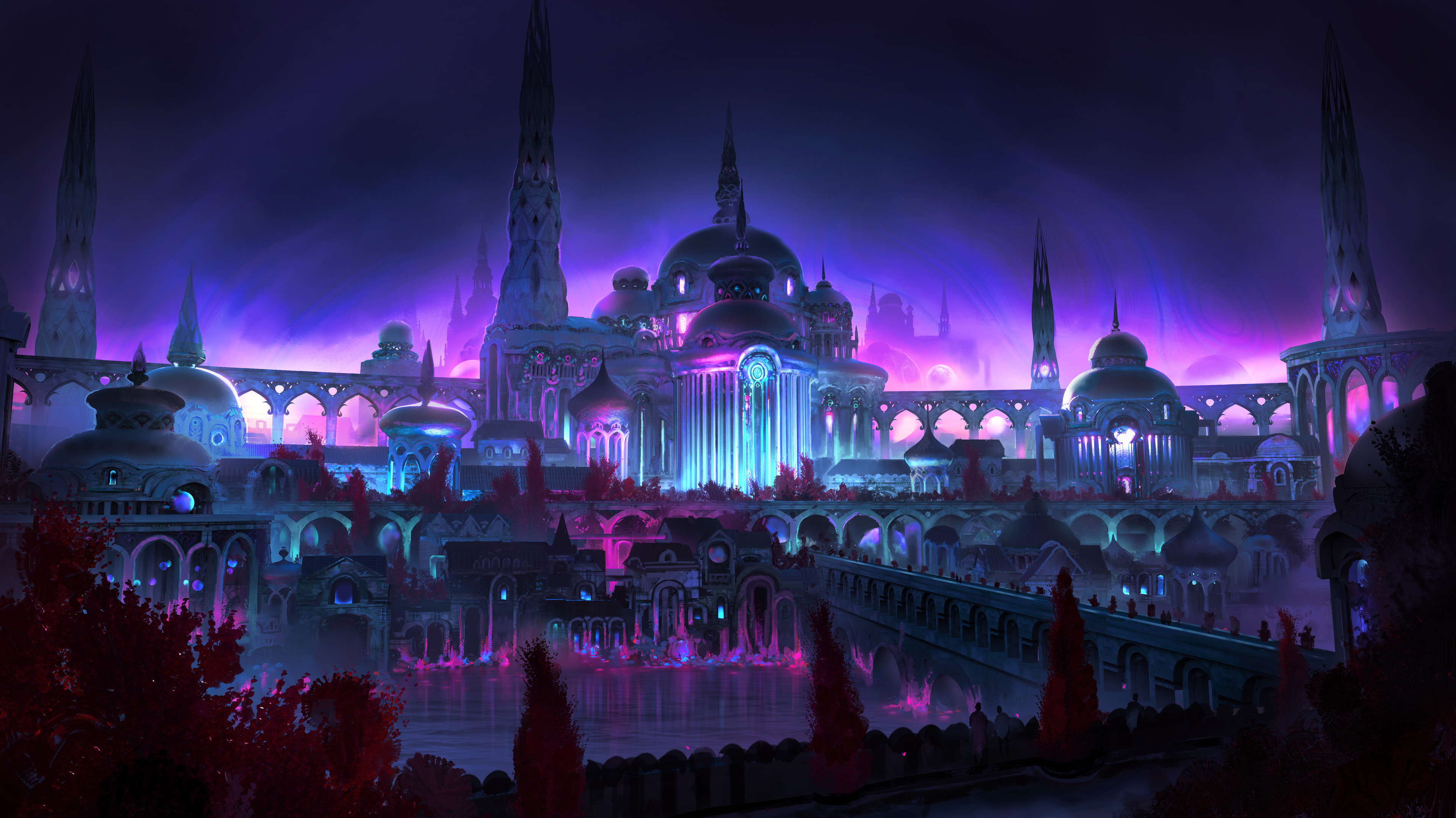 Download Fantasy City Fantasy City HD Wallpaper by Leon Tukker