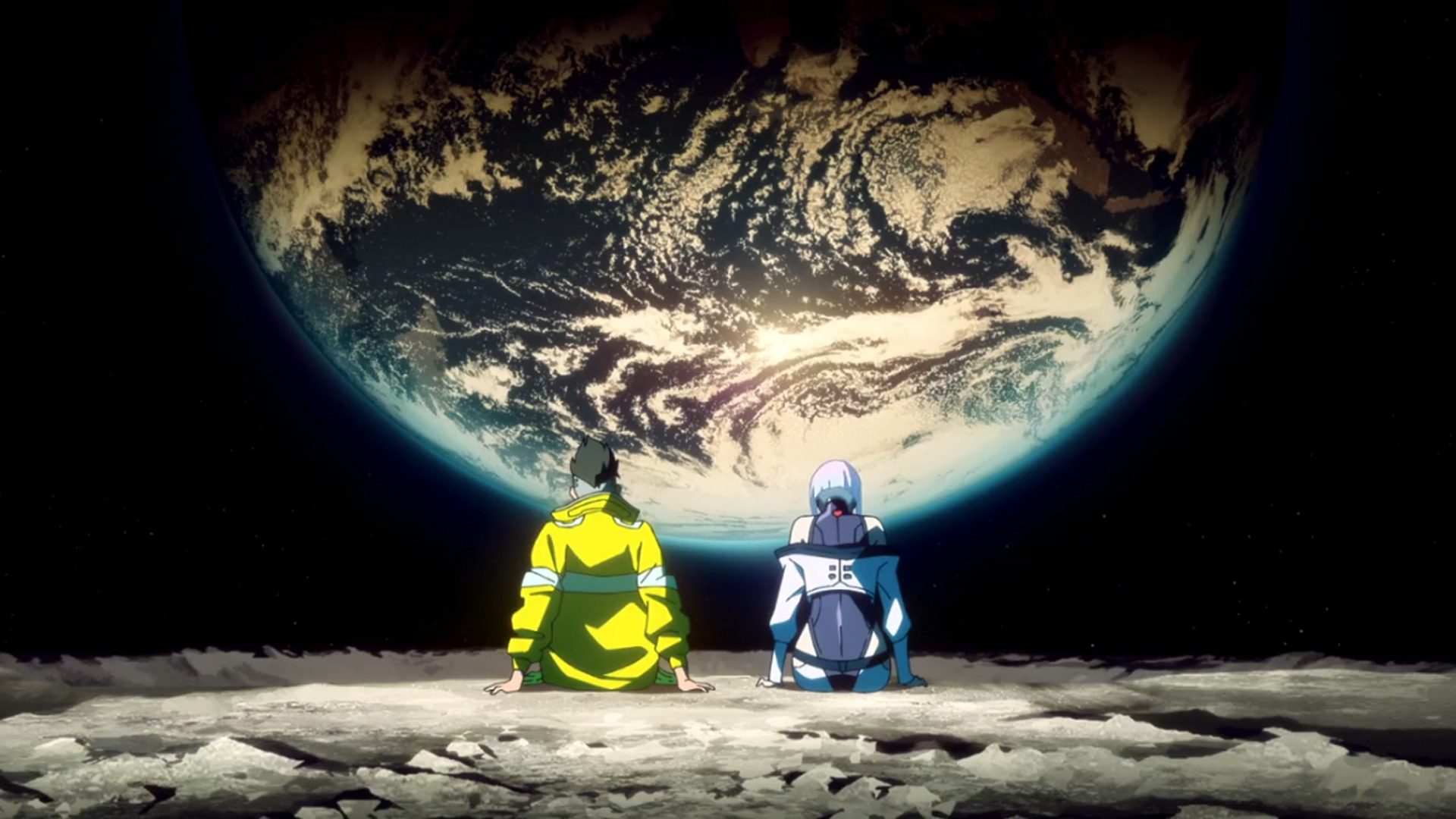 Lucy and David Cyberpunk: Edgerunners HD Wallpaper